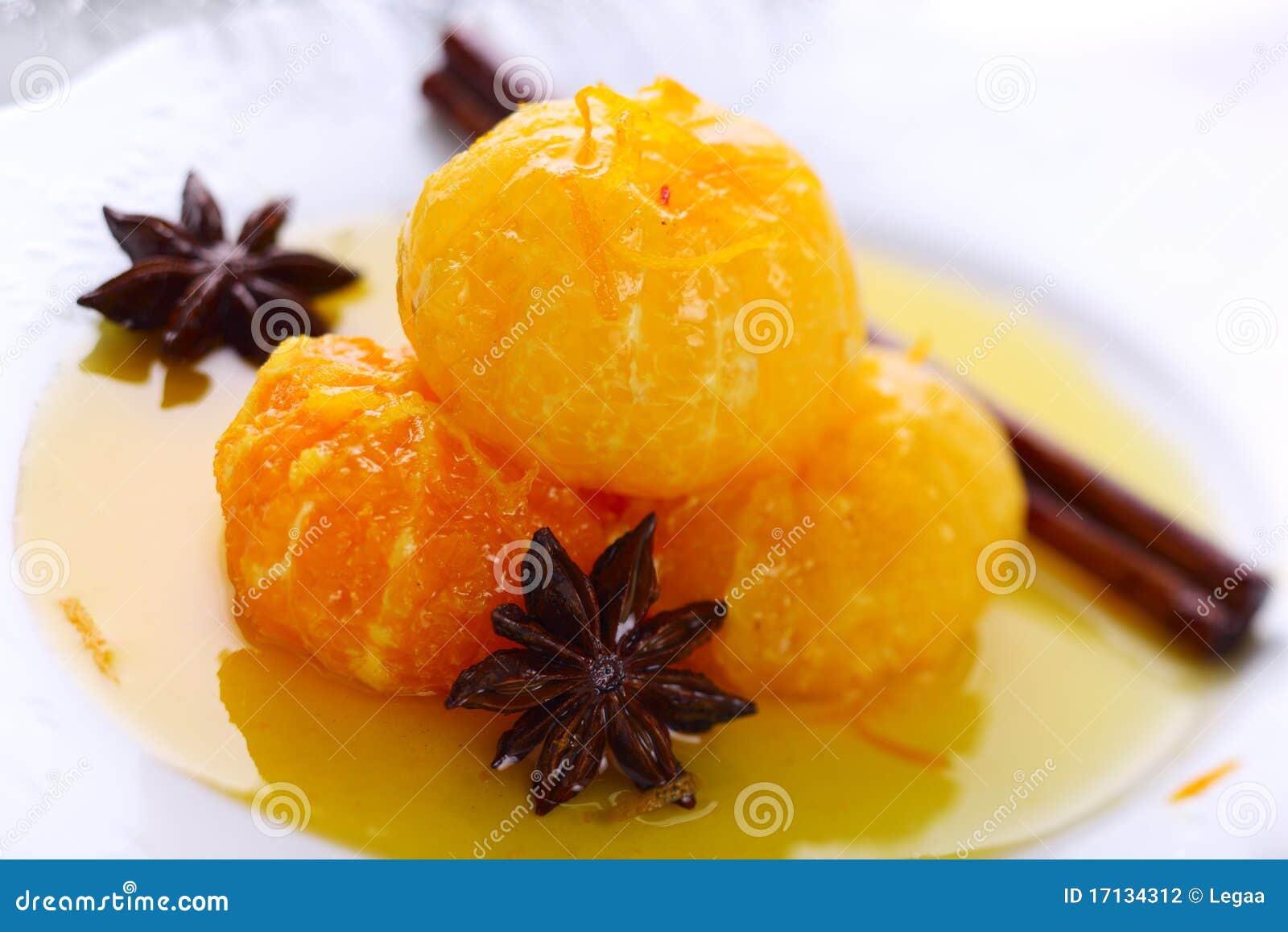 Mandarin Dessert with Star Anise Stock Photo - Image of star, tangerine ...