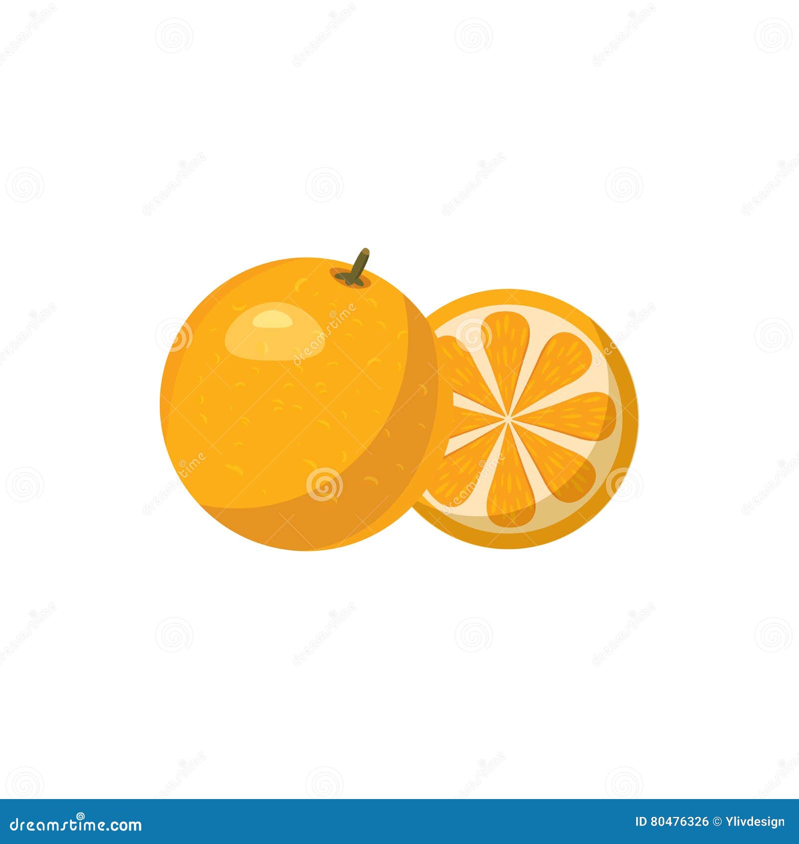 Mandarin Icon in Cartoon Style Stock Vector - Illustration of gourmet ...