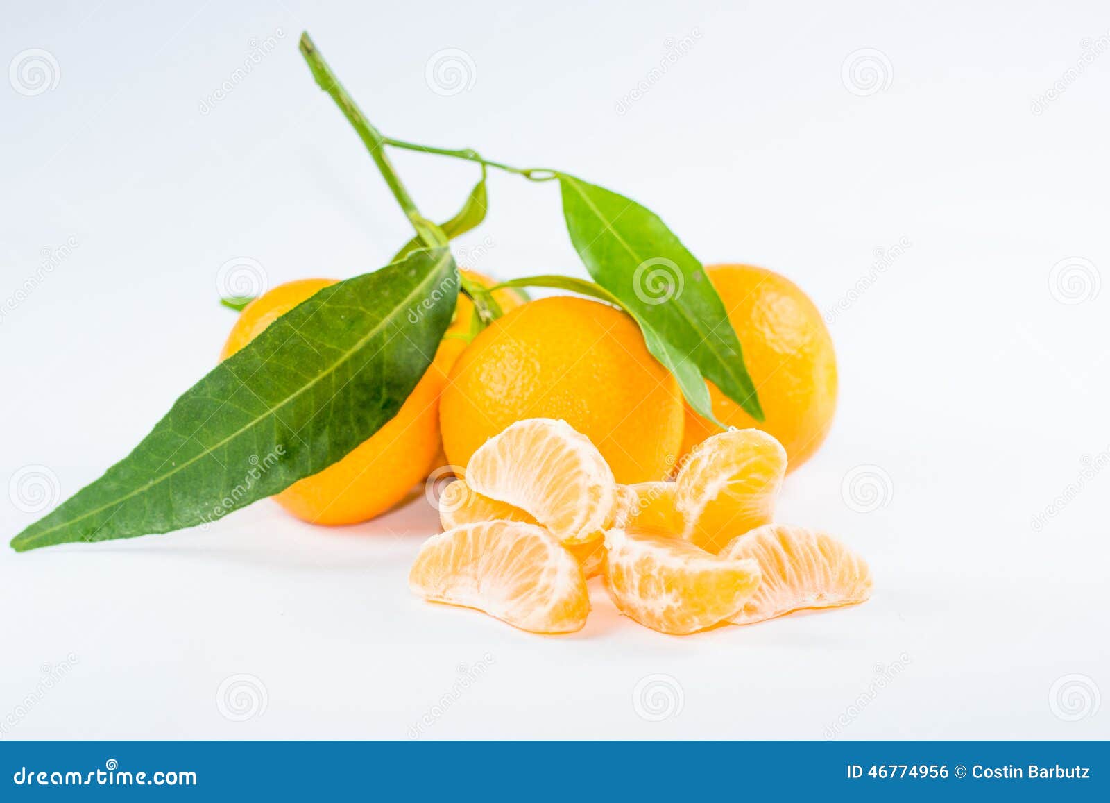 Mandarin with leaf stock photo. Image of fruit, orange - 46774956