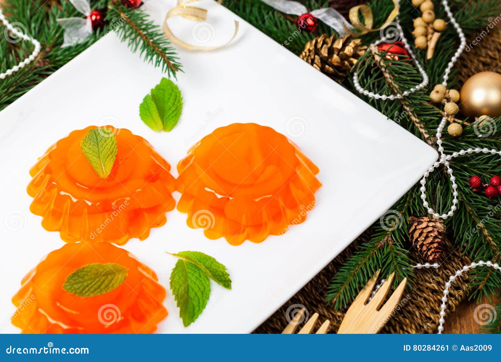 Mandarin Orange Jelly stock image. Image of dessert, decorated - 80284261
