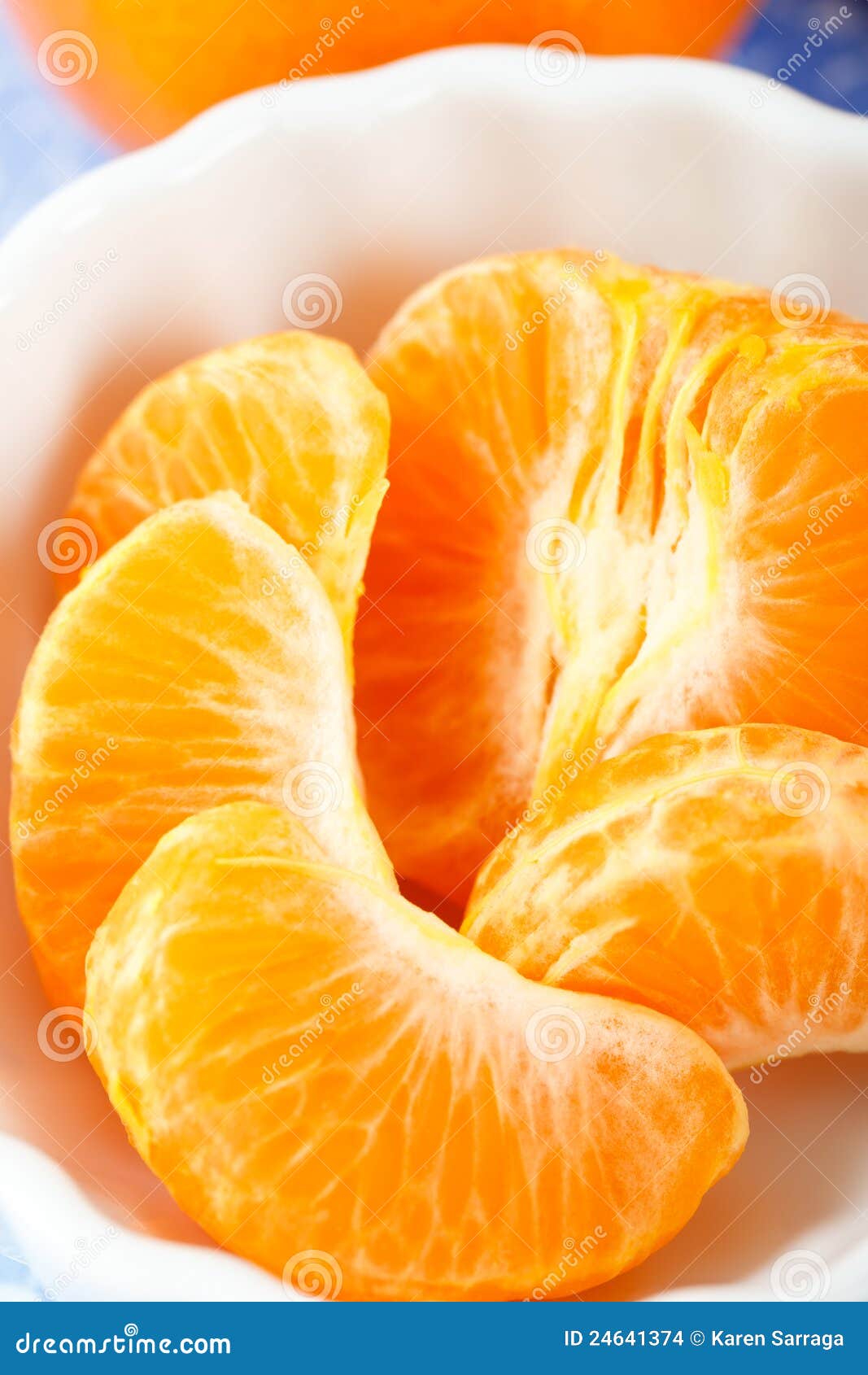 Mandarin Orange Sections Close Up Overhead View Stock Photo - Image of ...
