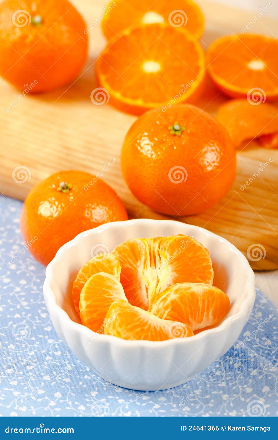 Mandarin Orange Sections in White Bowl Stock Photo - Image of delicious ...