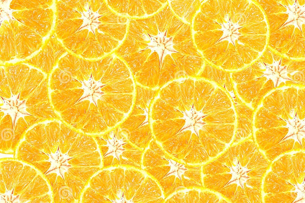 Mandarin Orange Slice Pattern Stock Image - Image of color, group ...