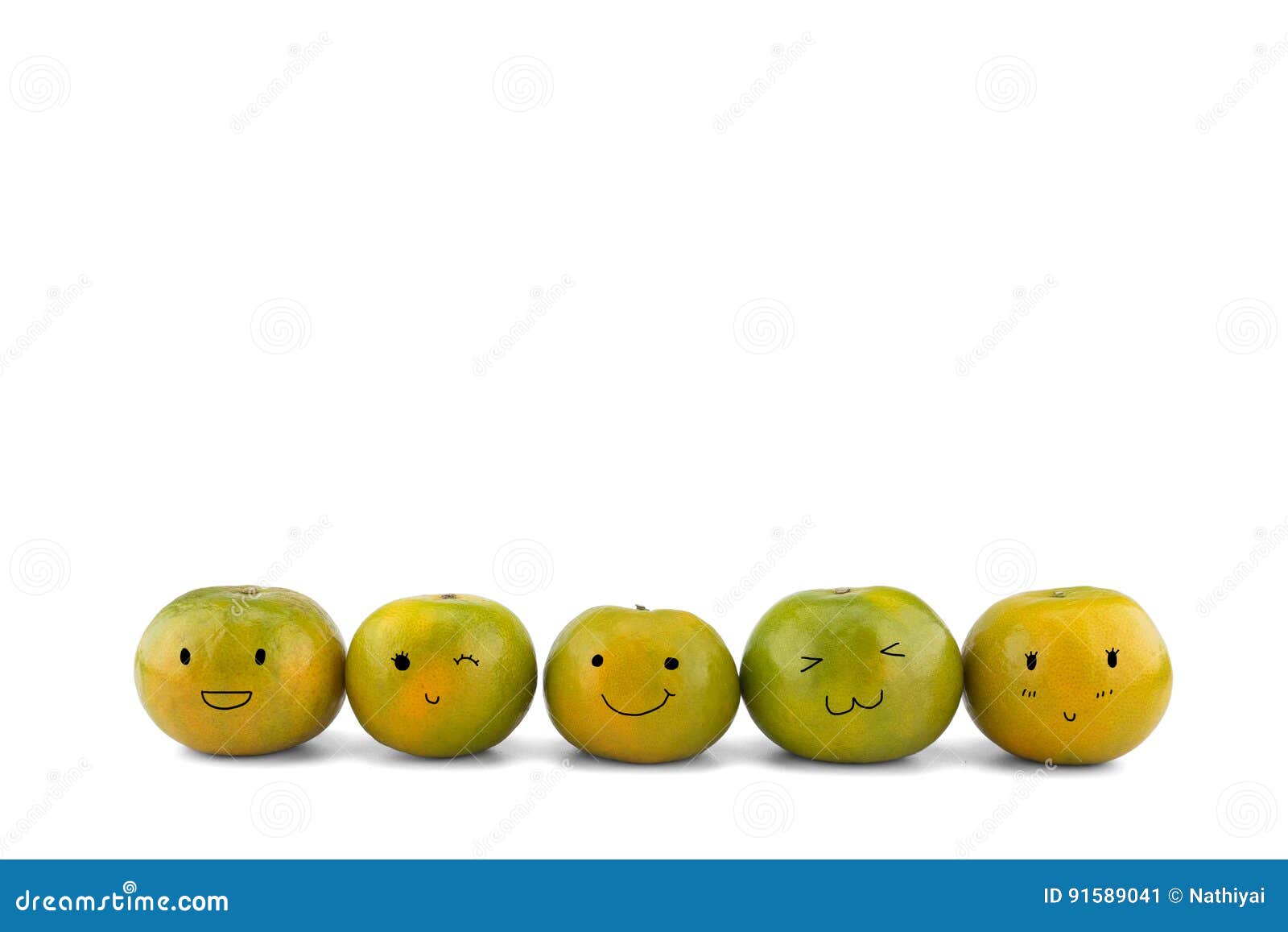 Mandarin Oranges with Cartoon Face Stock Image - Image of growth ...
