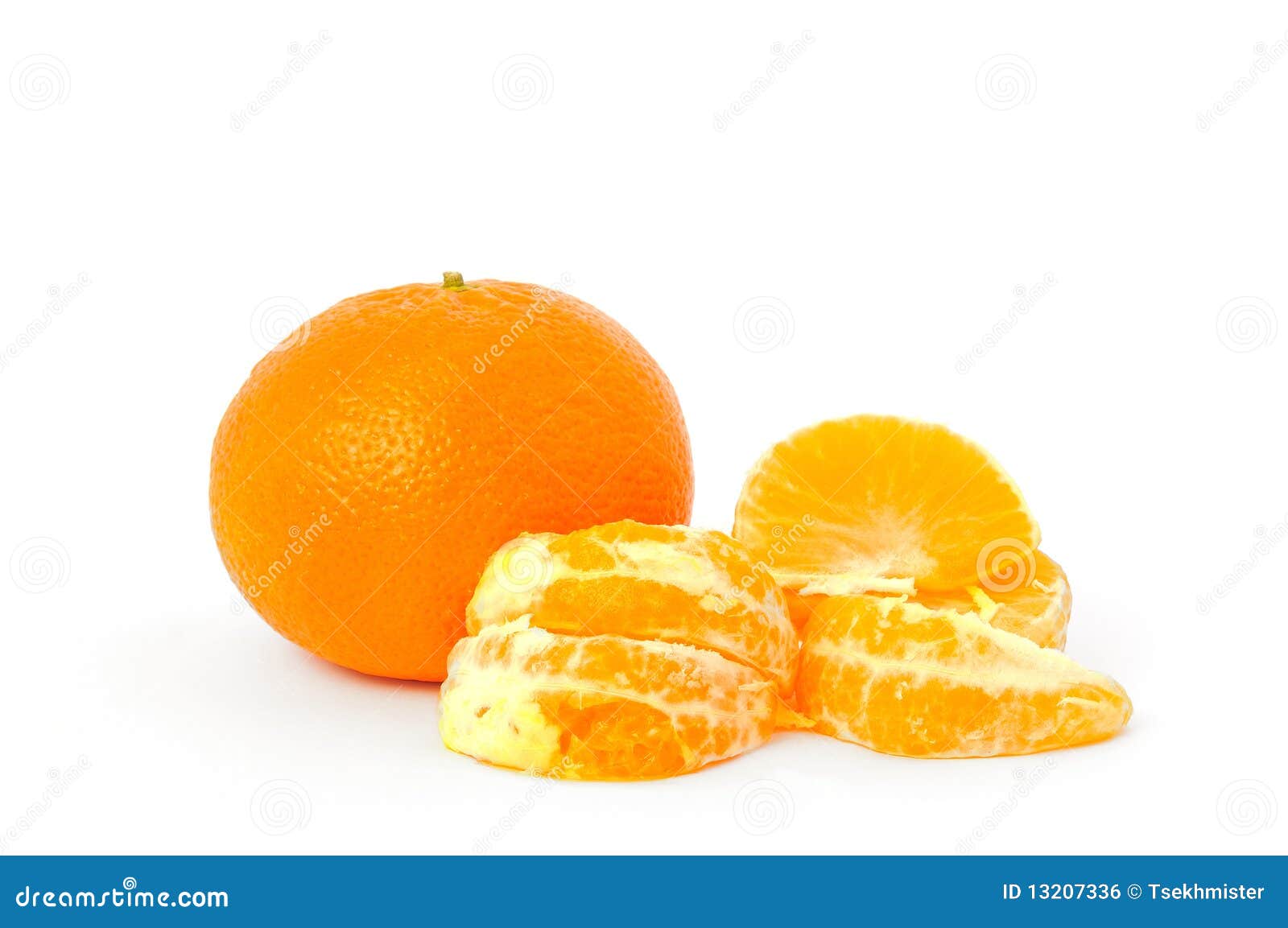 Mandarin with Peeled Pieces Stock Photo - Image of horizontal ...