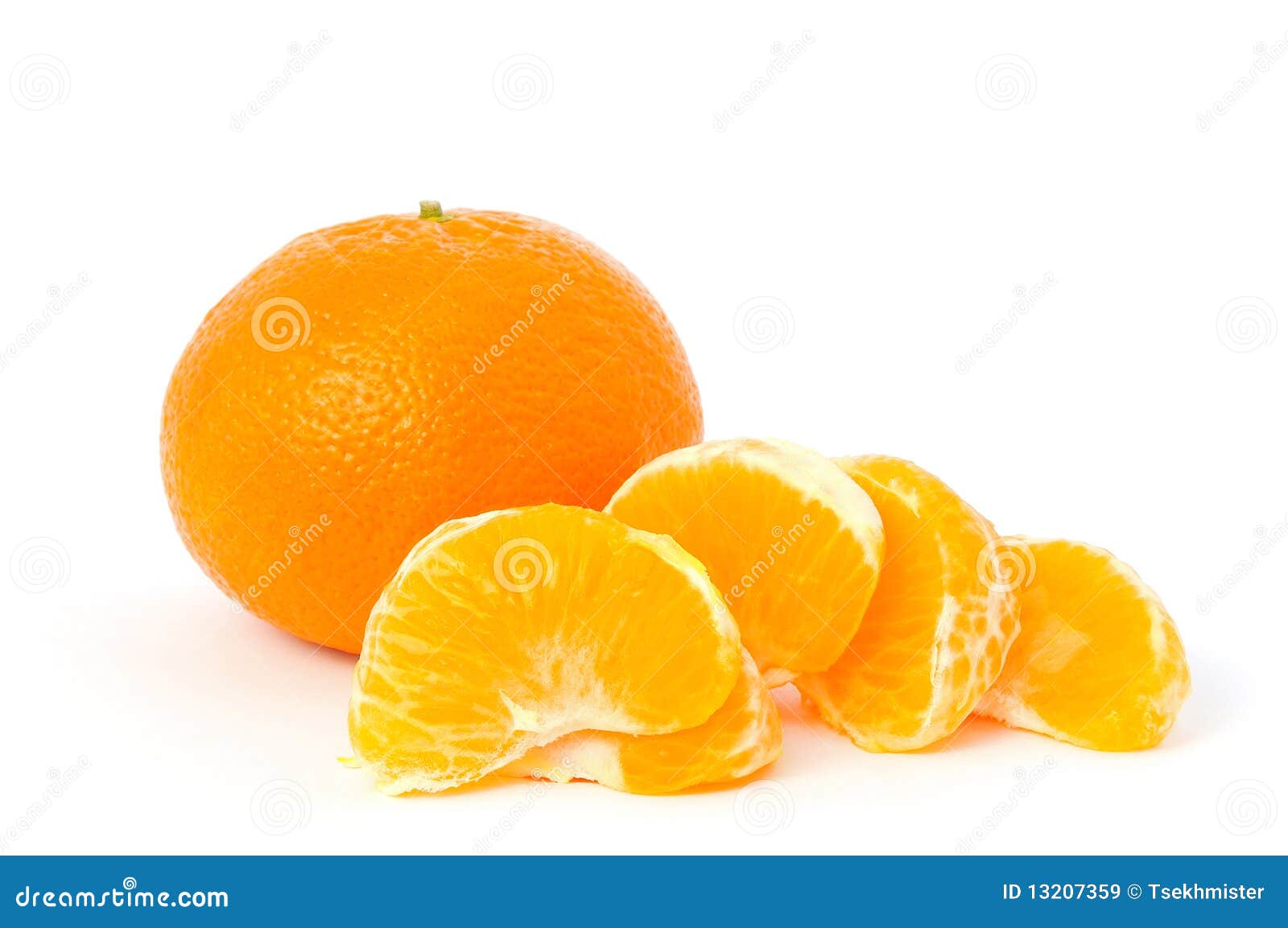 Mandarin with Peeled Pieces Stock Image - Image of juicy, food: 13207359