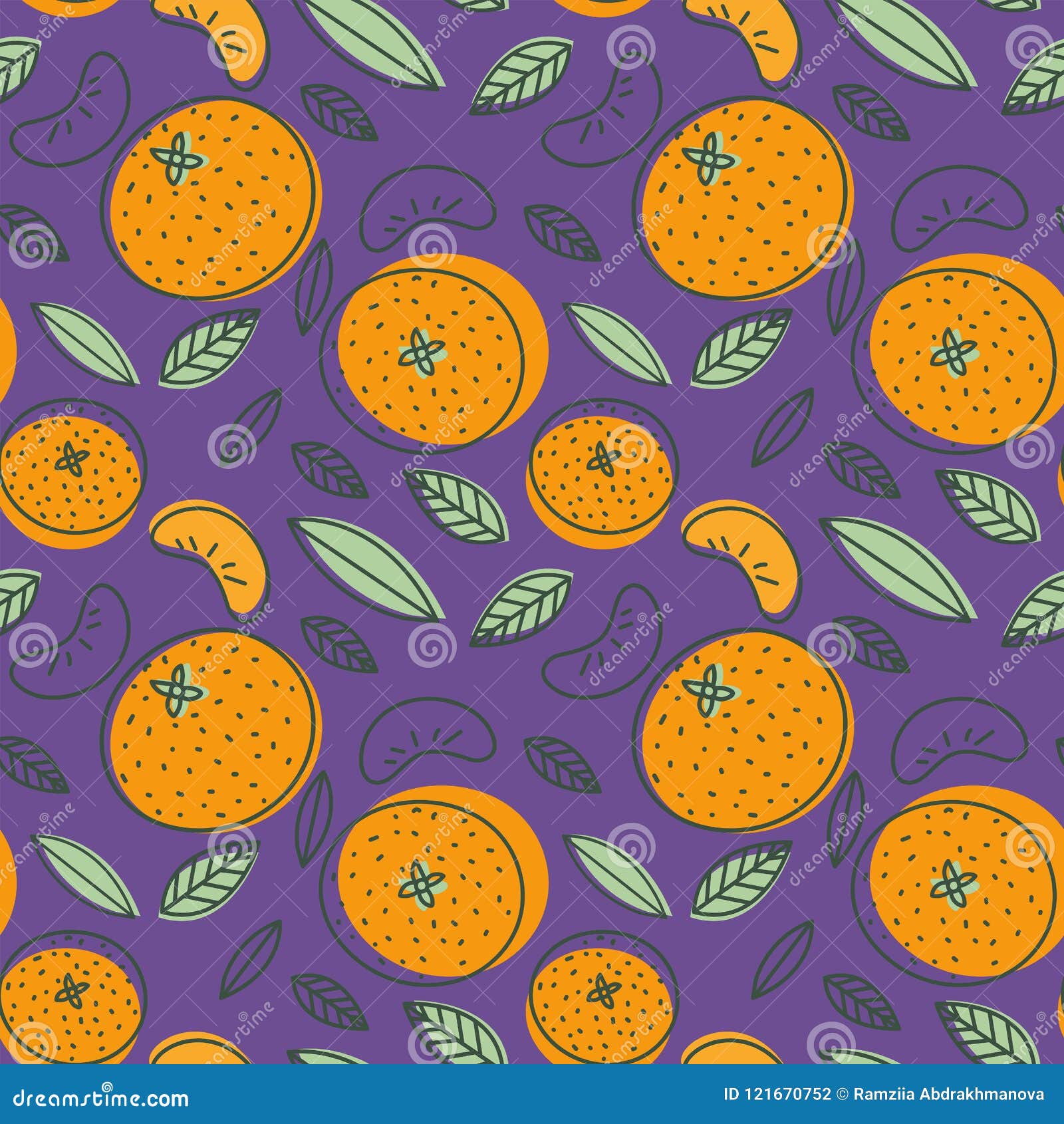 Mandarin Seamless Pattern. Vector Tangerine Stock Vector - Illustration ... Mandarin Seamless Pattern. Vector Tangerine Stock Vector - Illustration ...