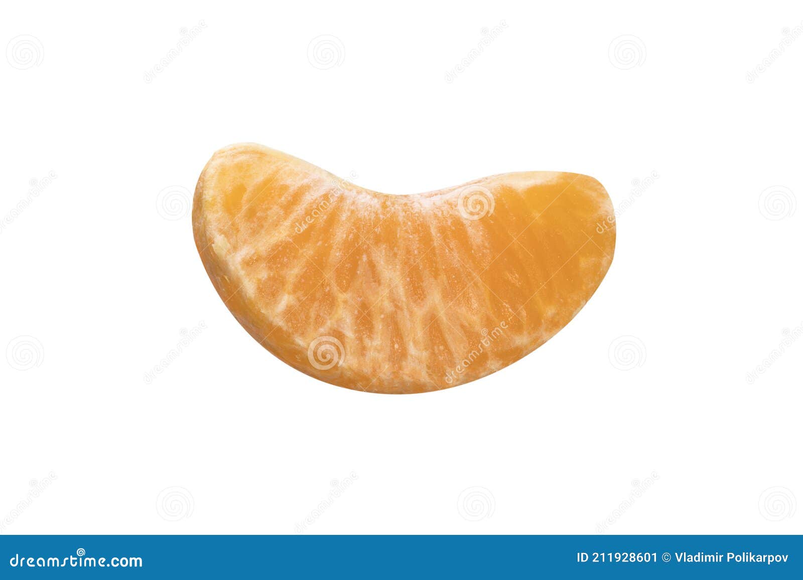 Mandarin Slice Isolated on a White Background Stock Image - Image of ...