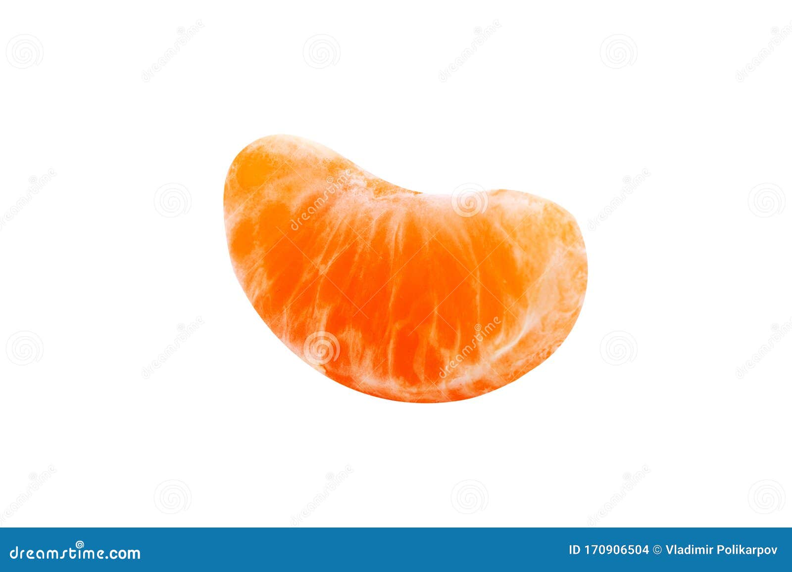 Mandarin Slice Isolated on White Stock Photo - Image of dessert, citric ...