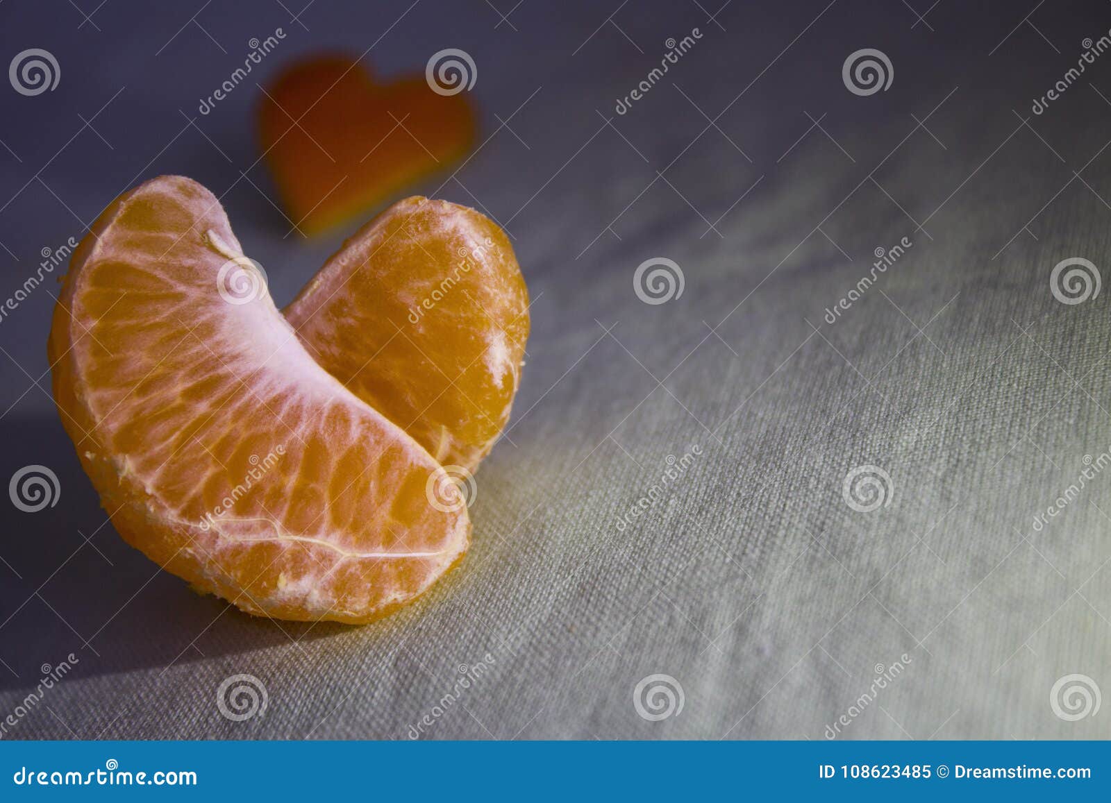 Mandarin Slices in the Form of Heart Stock Image - Image of holiday ...