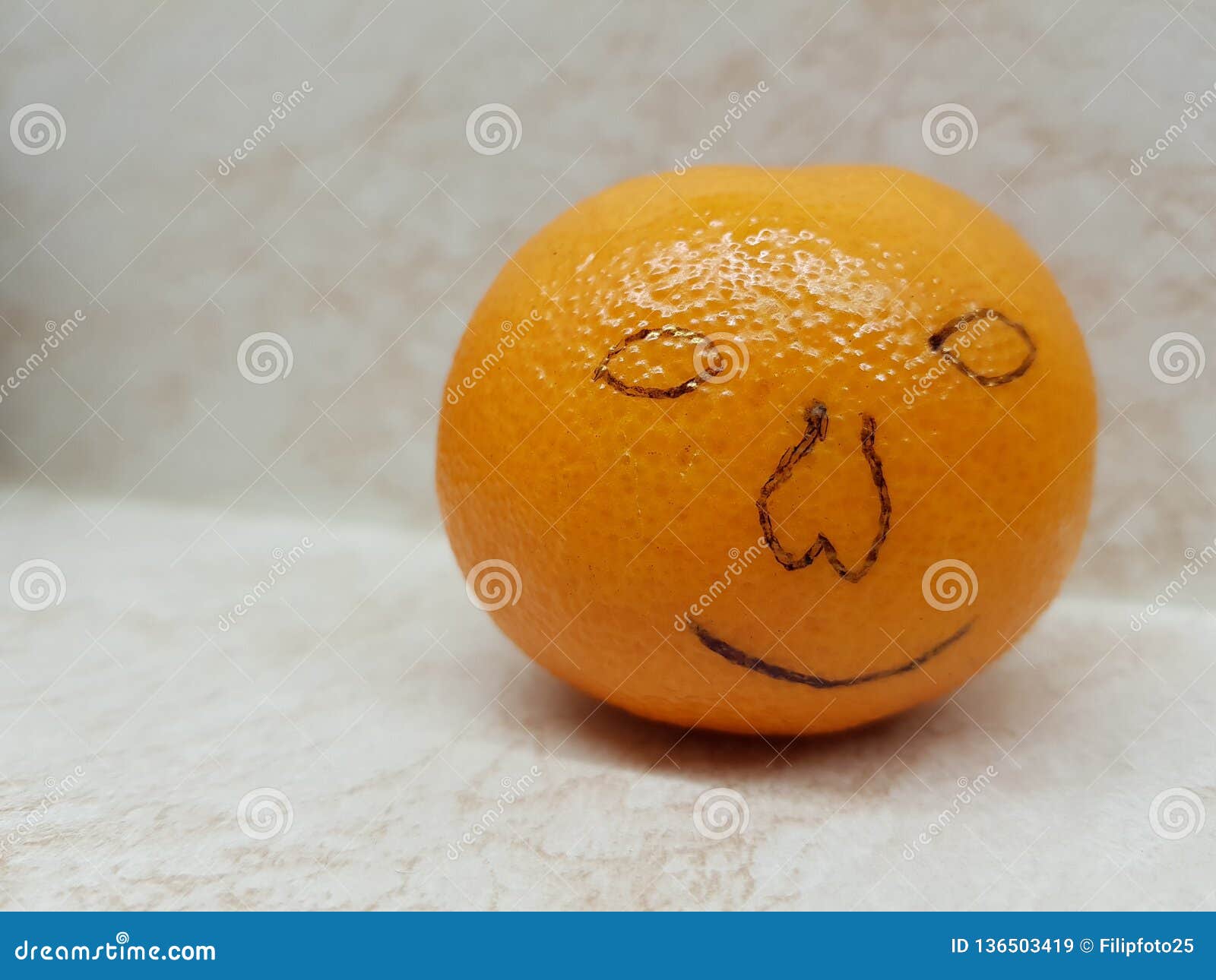 Mandarin smiley stock image. Image of creative, fruit - 136503419