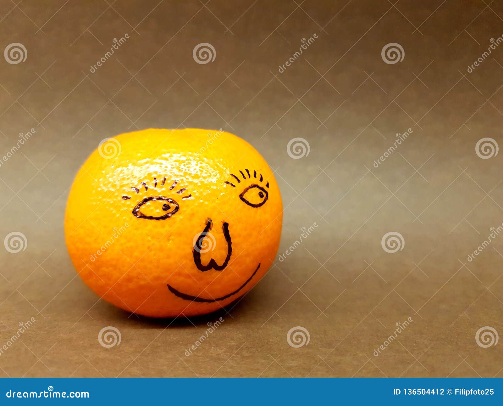Mandarin smiley stock photo. Image of food, background - 136504412