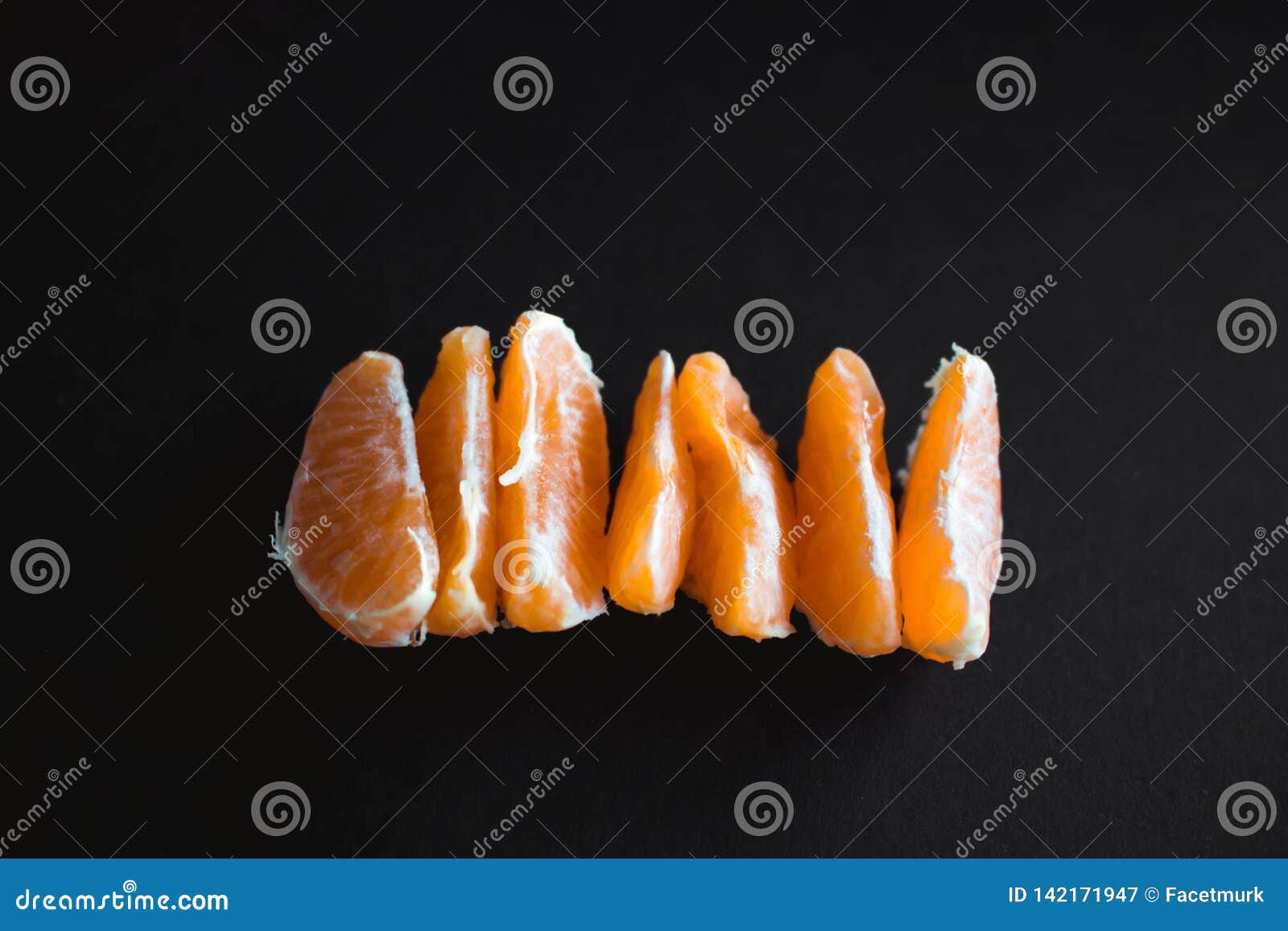 Mandarin Tangerin on a Dark Background Stock Image - Image of black ...