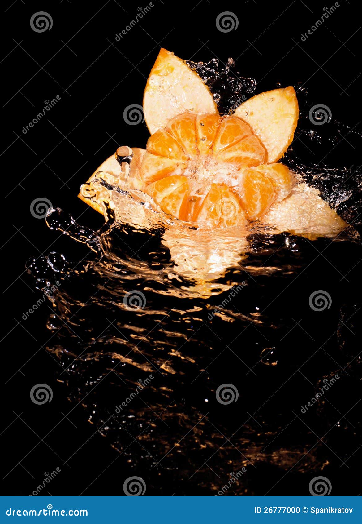 Mandarin and water stock photo. Image of peel, shiny - 26777000