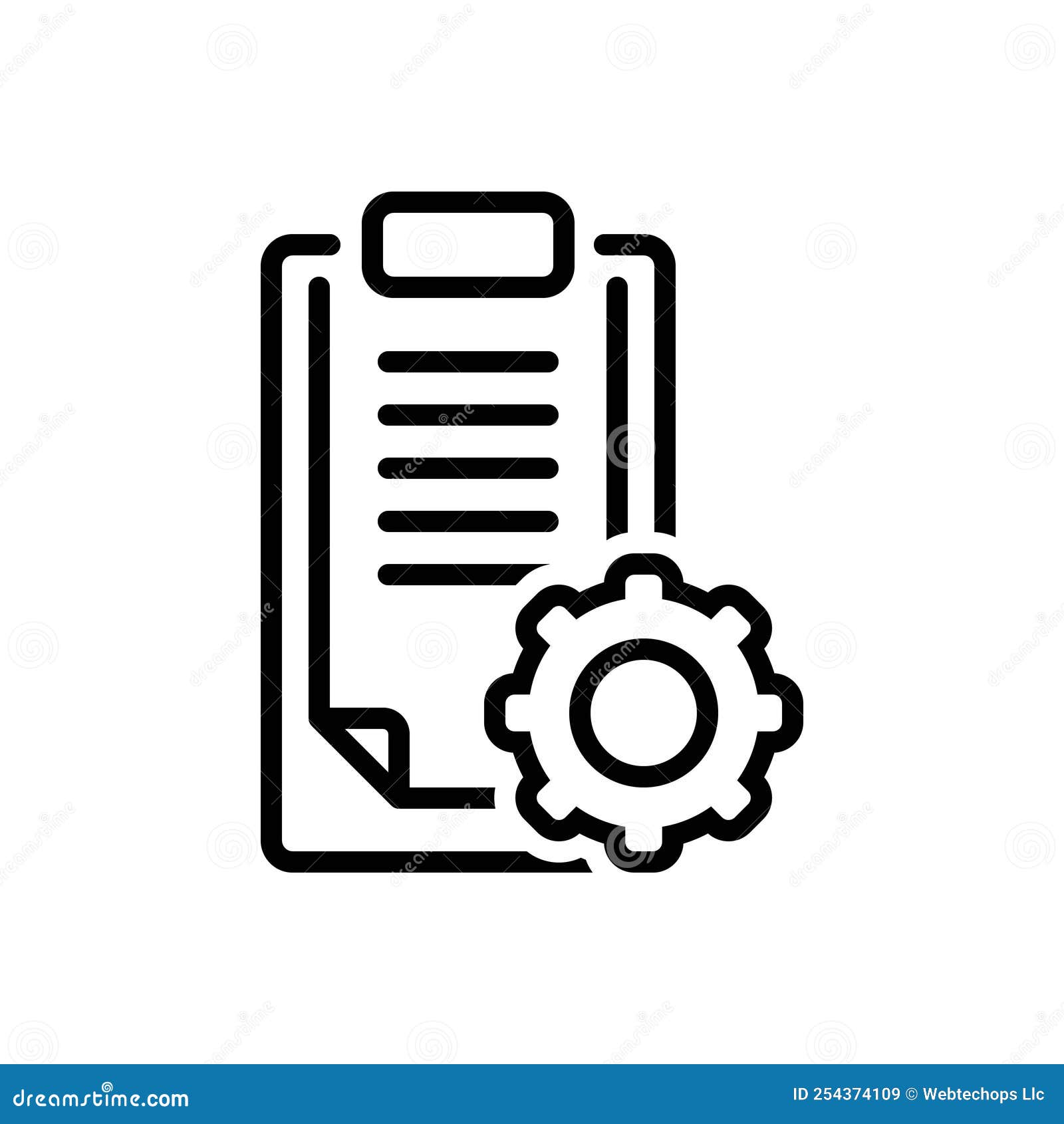 Black Line Icon for Mandate, Authorization and Project Stock ...