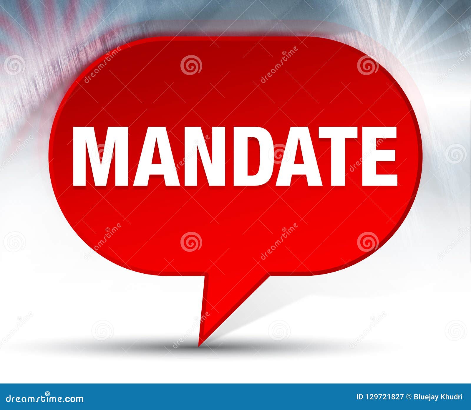 Mandate Red Bubble Background Royalty-Free Stock Photo | CartoonDealer ...