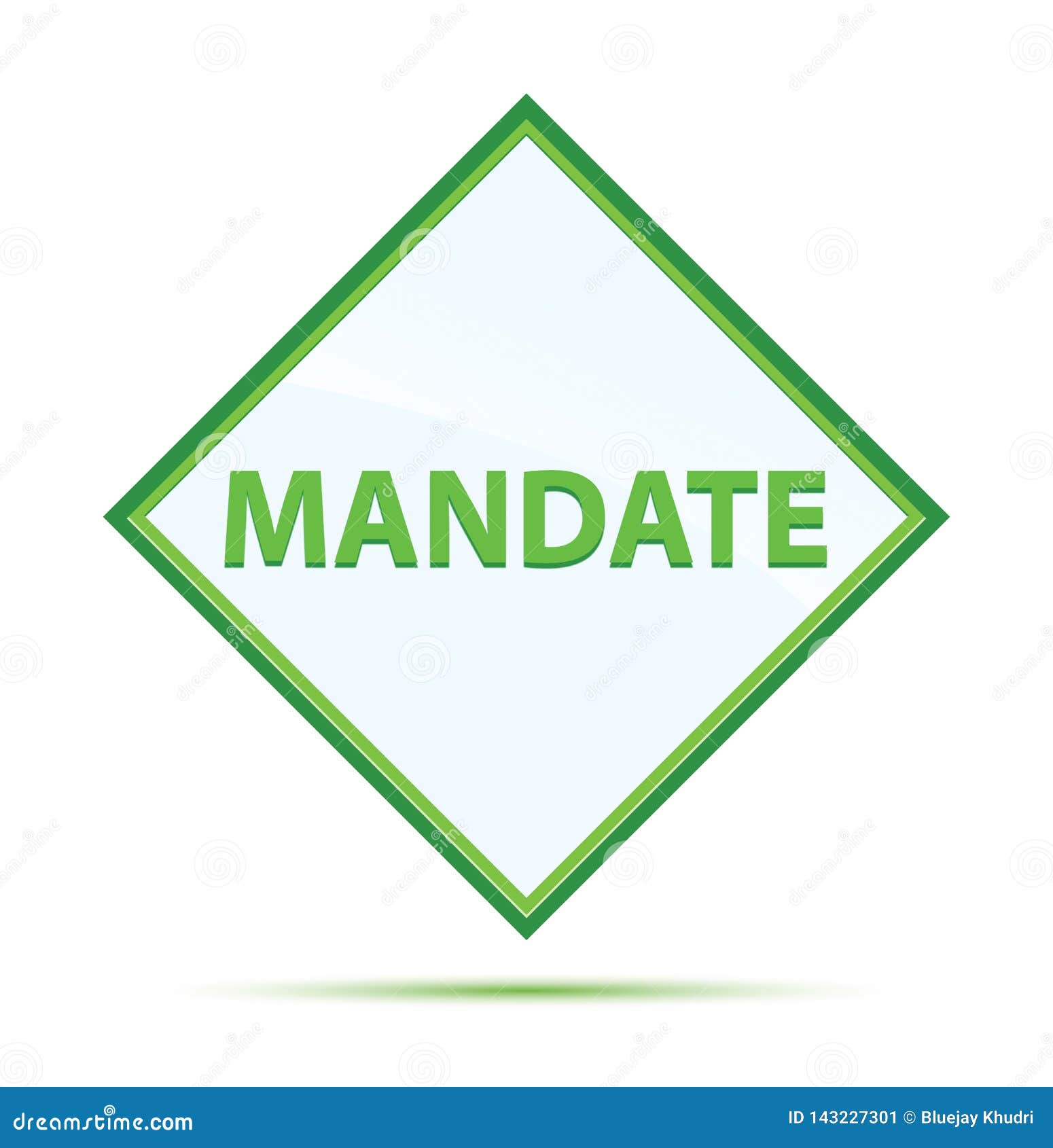 Mandate Modern Abstract Green Diamond Button Stock Illustration ...