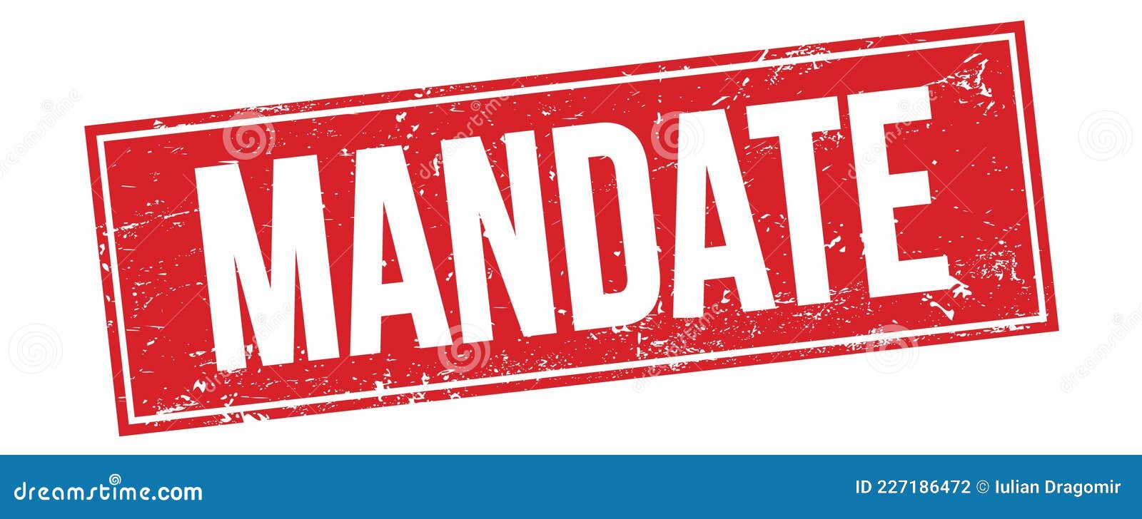 MANDATE Text On Black Grungy Rectangle Stamp Stock Image ...