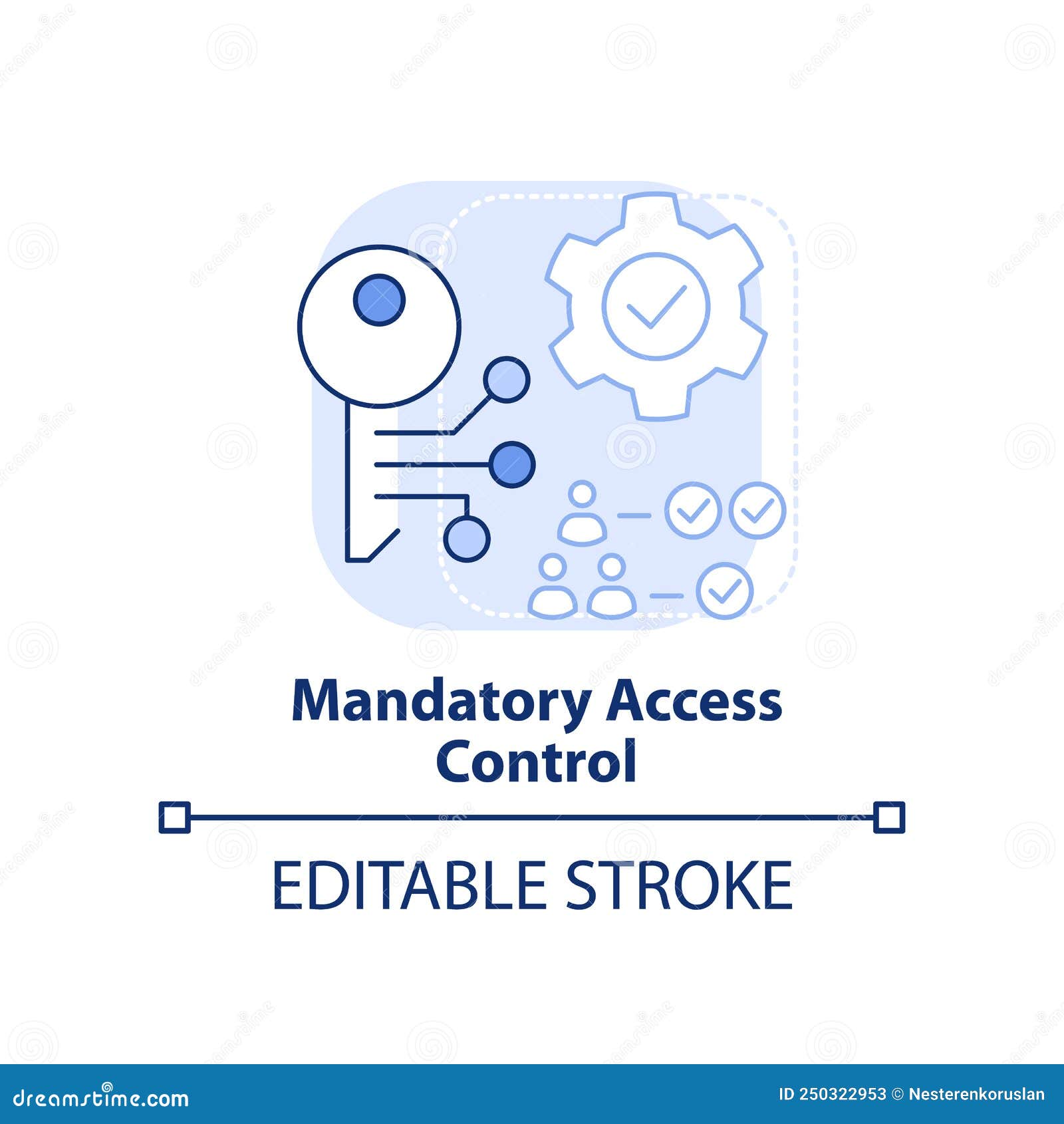 Mandatory Access Control Blue Gradient Concept Icon Cartoon Vector ... Mandatory Access Control Blue Gradient Concept Icon Cartoon Vector ...