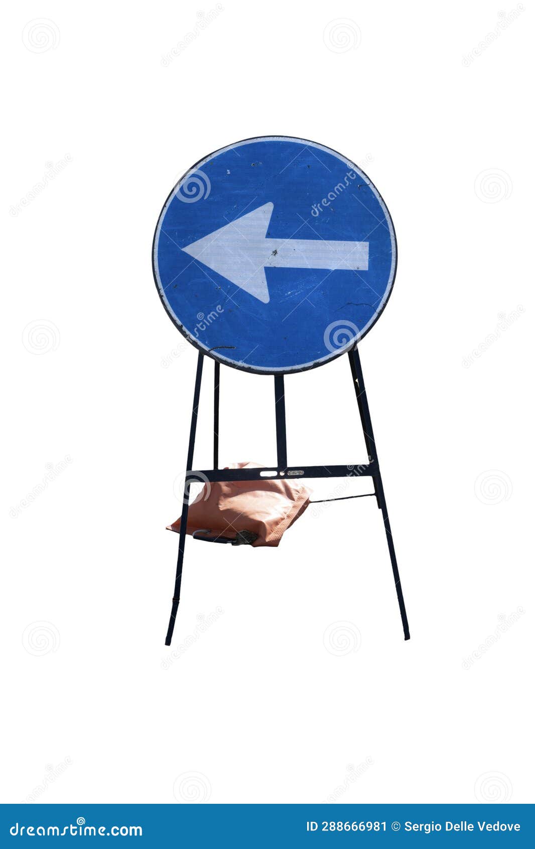 Mandatory Direction Road Sign Isolated Stock Image - Image of route ...