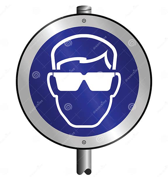 Mandatory goggles sign stock vector. Illustration of engineering - 13295141