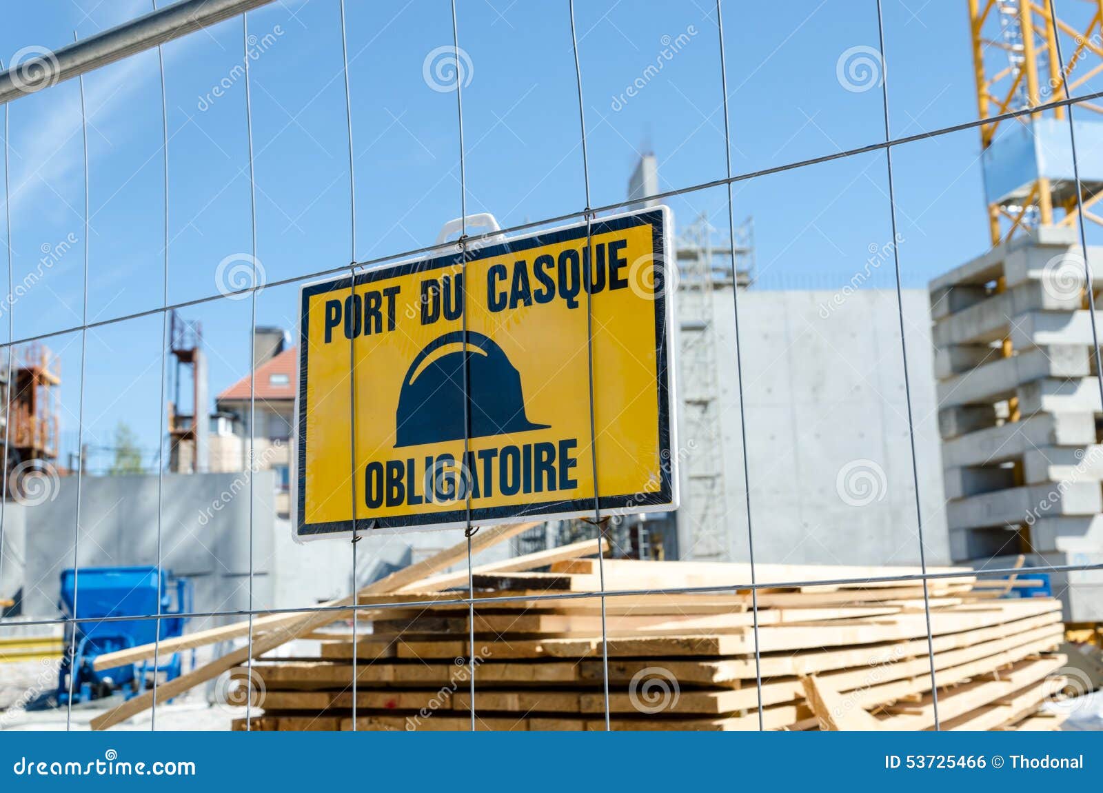 Mandatory helmet sign stock photo. Image of equipment - 53725466