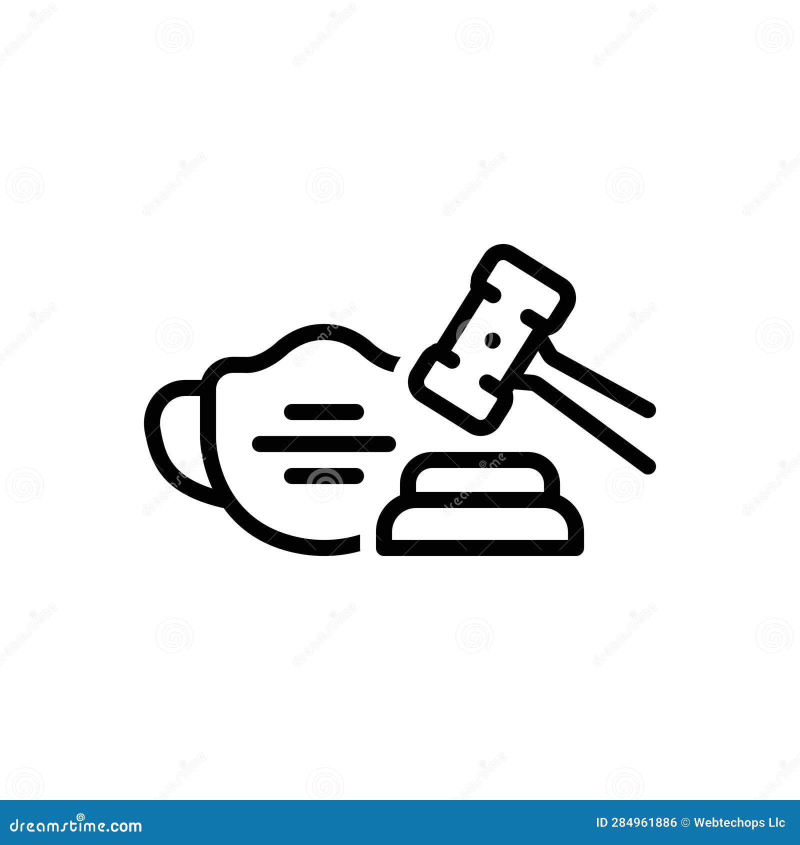 Black Line Icon for Mandatory, Compulsory and Mask Stock Vector ...