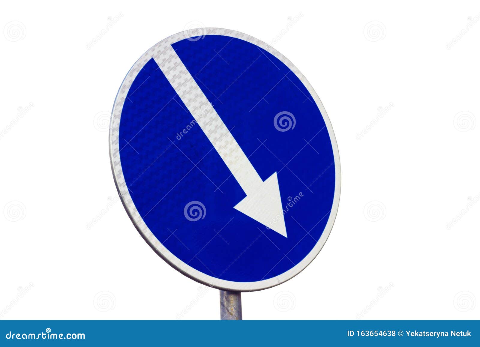 Mandatory Road Sign Indicating Stock Illustration - Illustration of ...