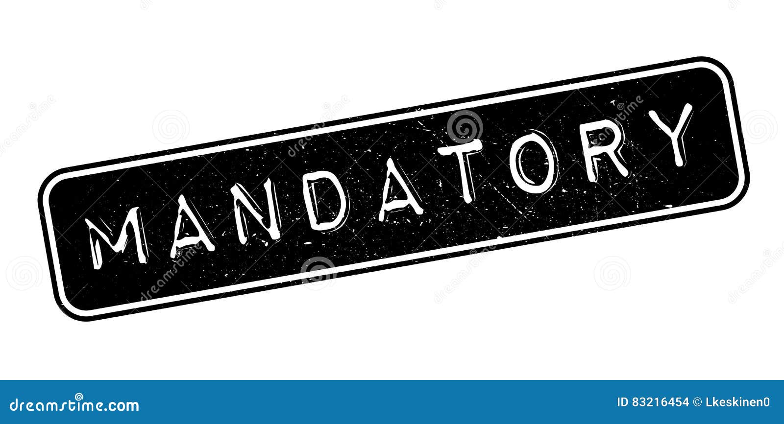 Mandatory rubber stamp stock illustration. Illustration of involuntary ...