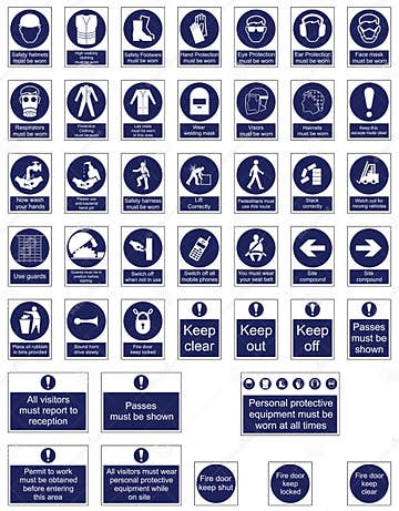 Mandatory Signage stock vector. Illustration of icon - 11991504