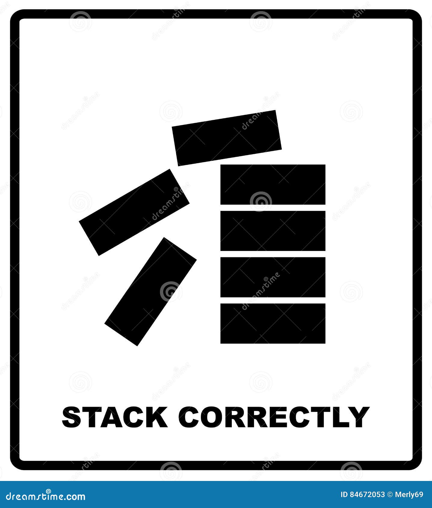 Stack Correctly Symbol Sign, Vector Illustration, Isolate On White ...