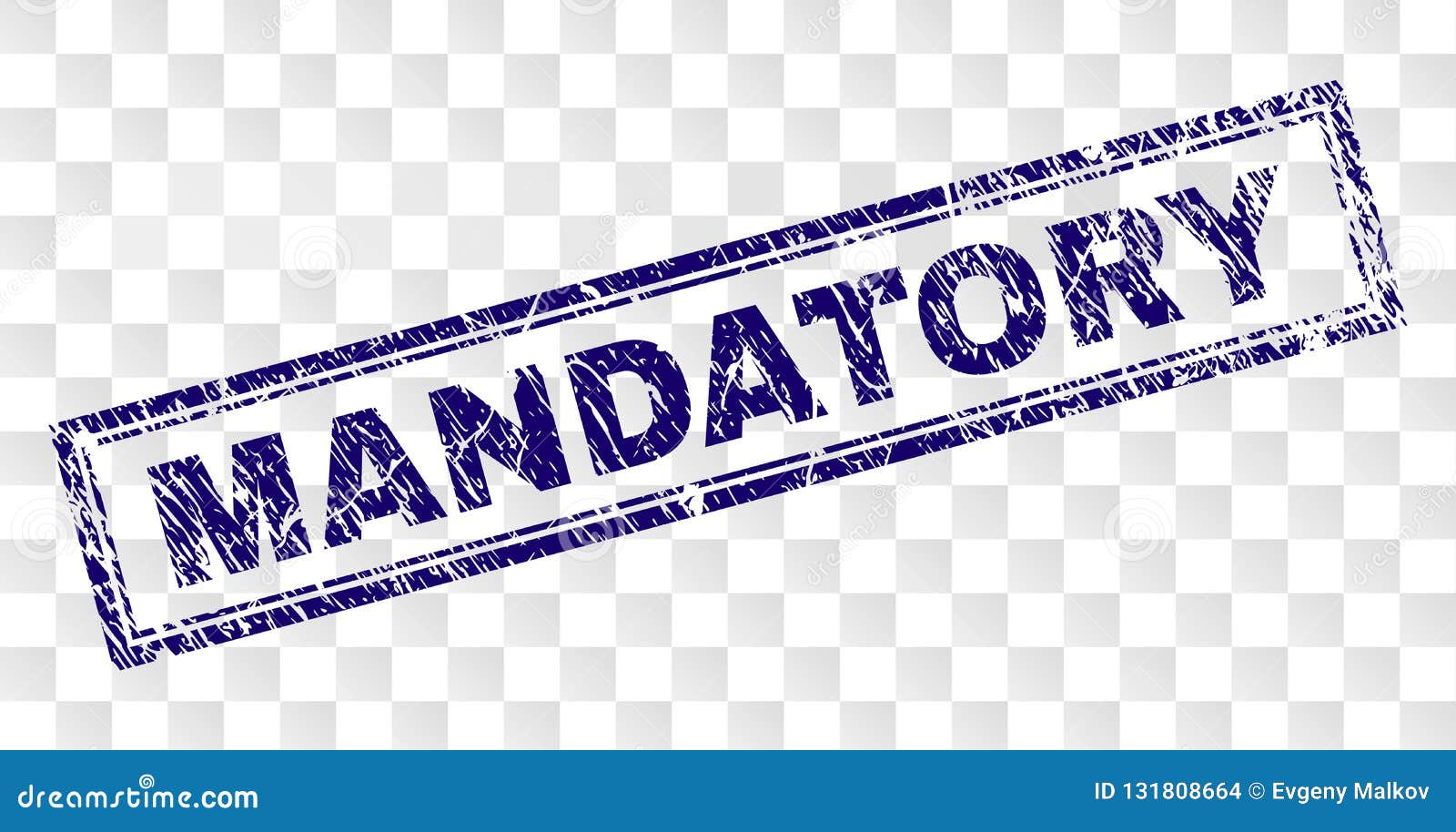 Grunge MANDATORY Rectangle Stamp Stock Vector - Illustration of vector ...