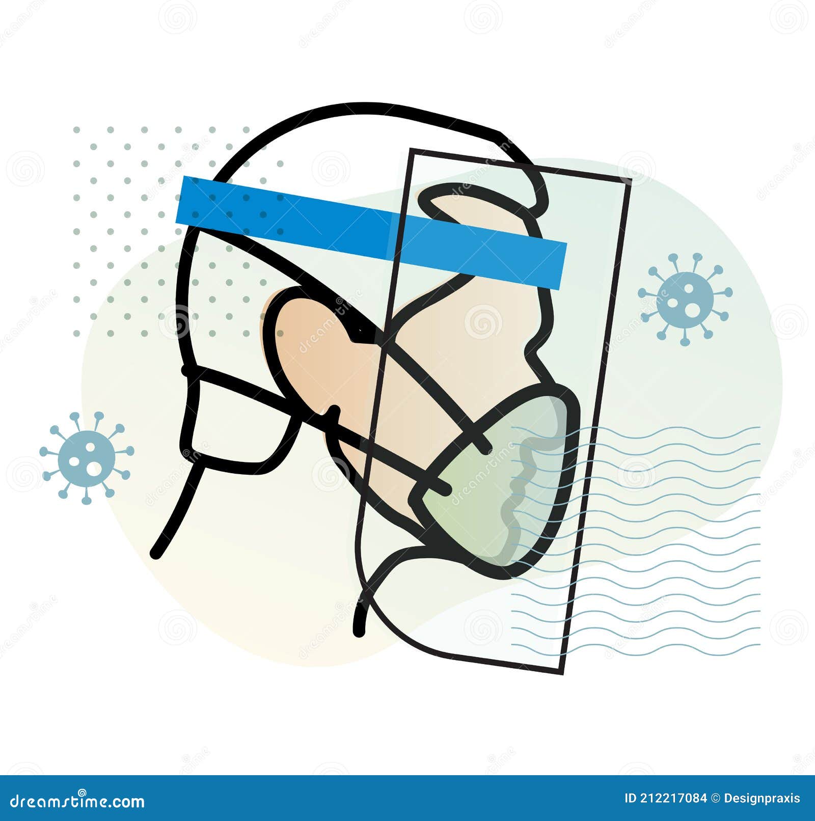 Mandatory To Wear Protective Face Mask and Face Shield - Icon Stock ...