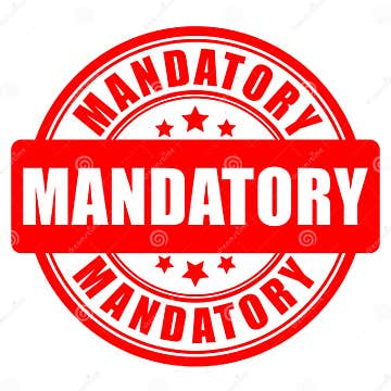 Mandatory vector sign stock vector. Illustration of graphics - 245024960