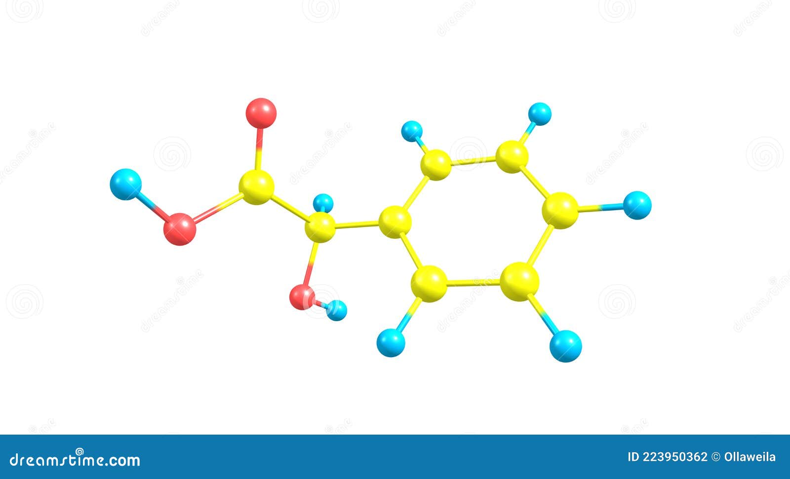 Mandelic Acid Molecule. It Is Is Alpha Hydroxy Acid, AHA. Molecule ...