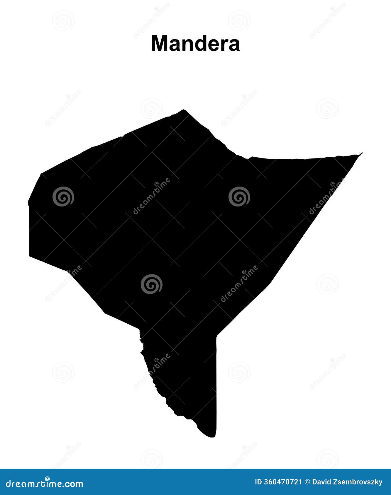Mandera outline map stock illustration. Illustration of territory ...