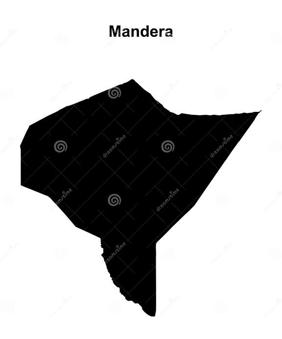 Mandera outline map stock illustration. Illustration of territory ...