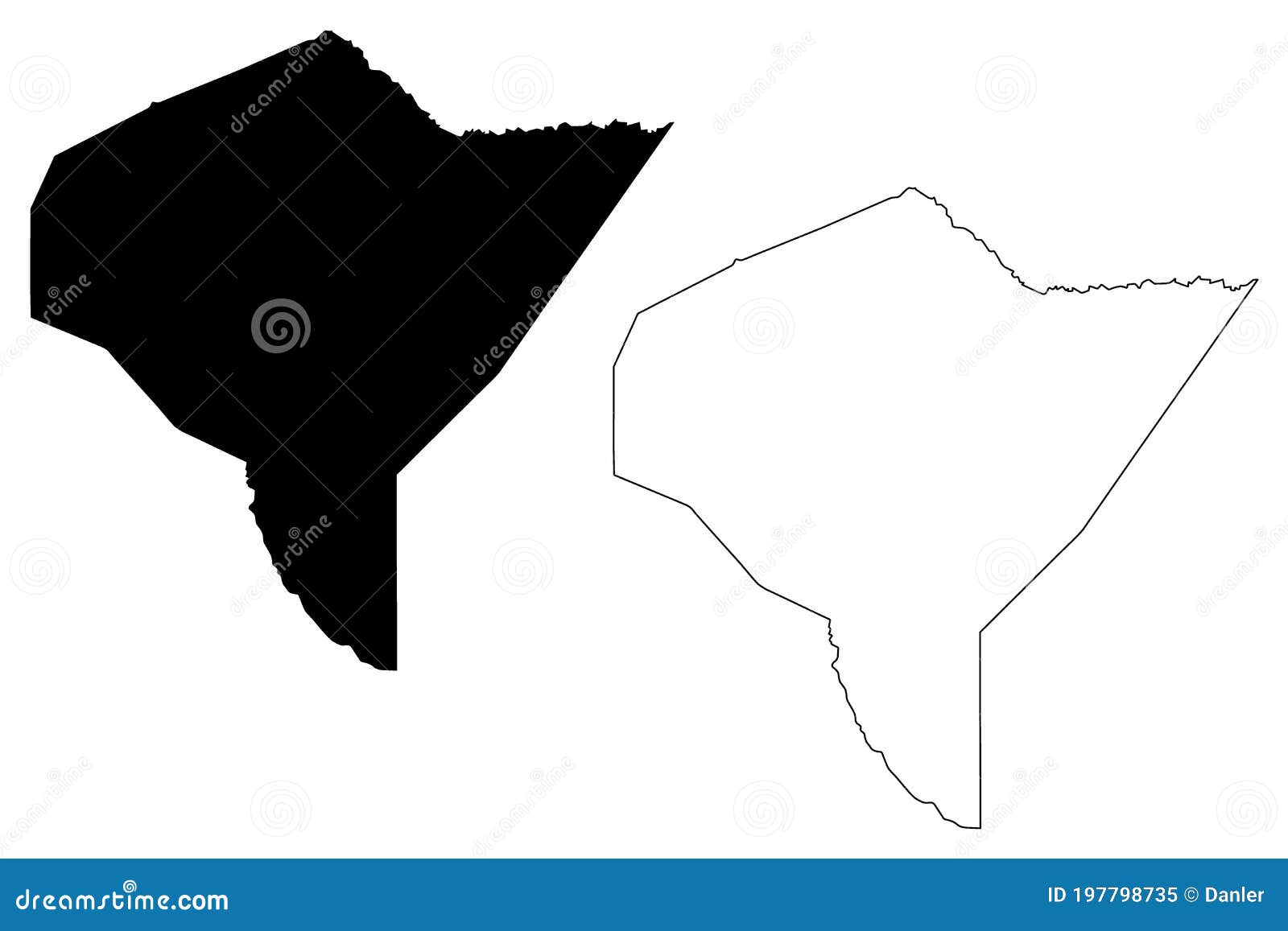Mandera County Republic of Kenya, North Eastern Province Map Vector ...