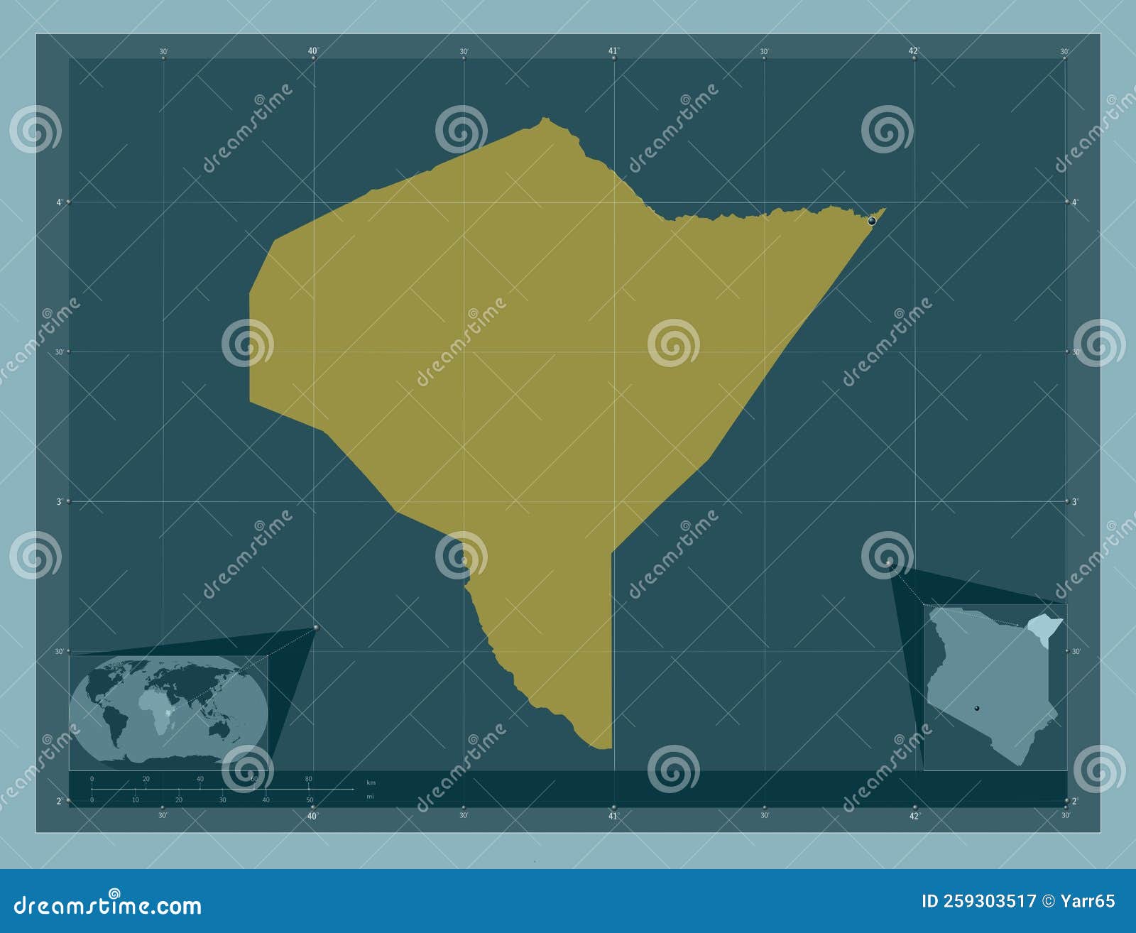 Mandera, Kenya. Solid. Major Cities Stock Illustration - Illustration ...