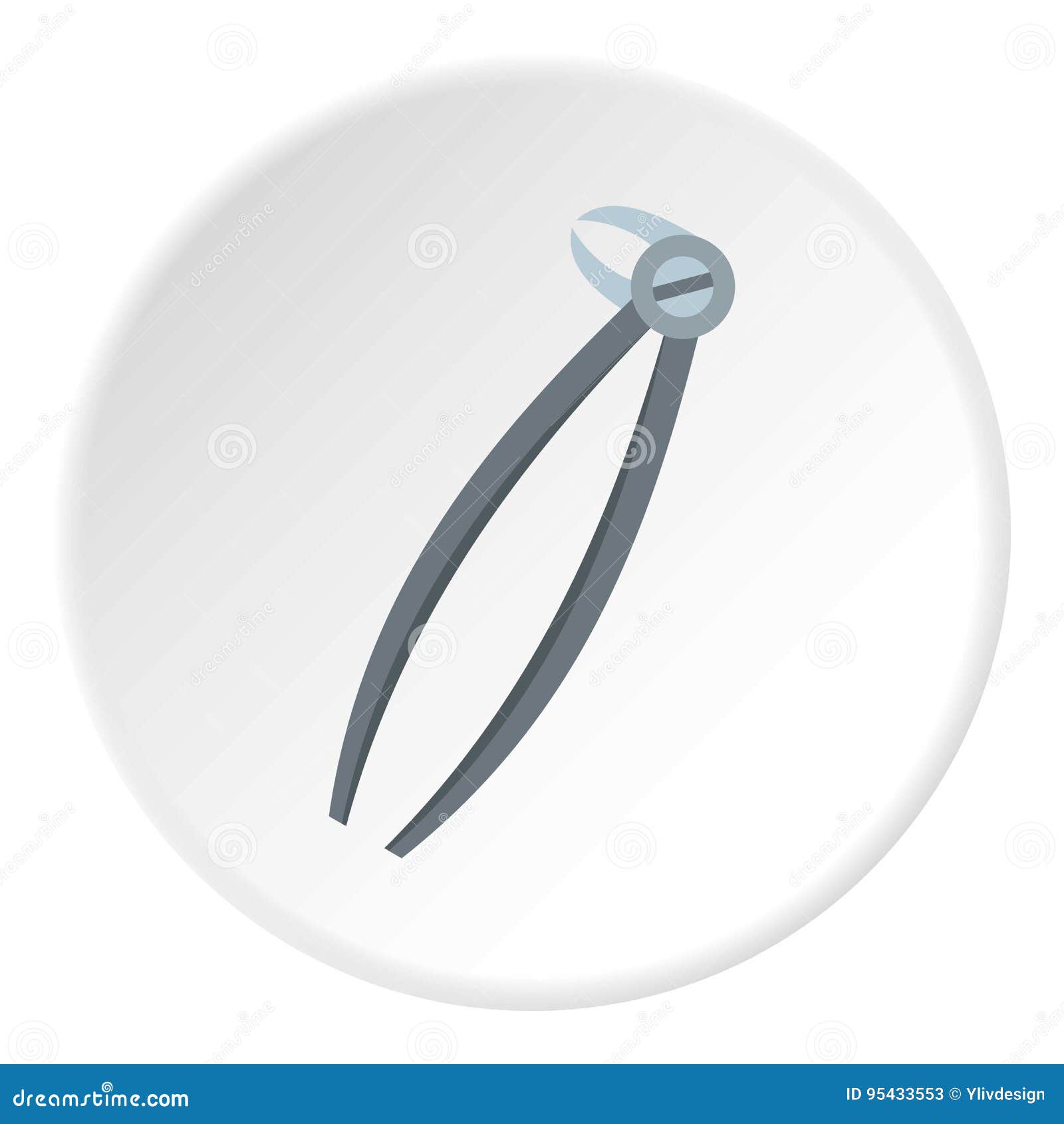 Mandibular Wisdom Tooth Dentist Forceps Icon, Vector Illustration ...