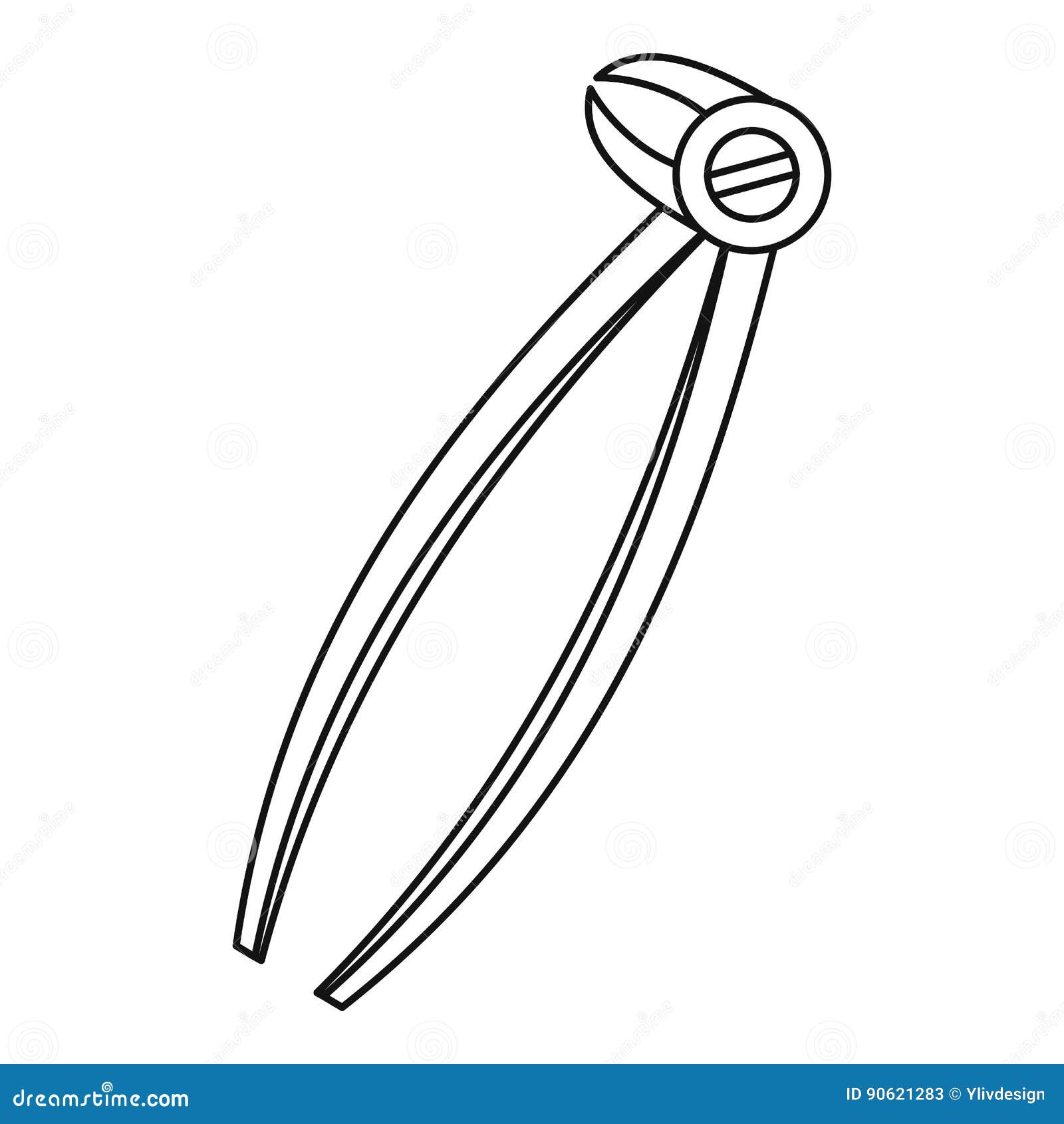 Mandibular Wisdom Tooth Dentist Forceps Icon Stock Vector ...