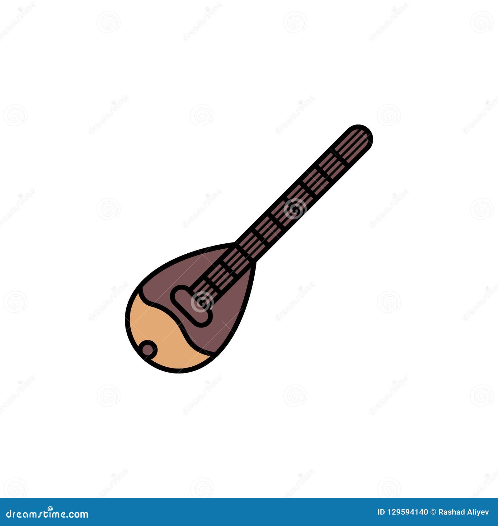 Mandolin Icon. Element of Color Ancient Greece Icon for Mobile Concept ...