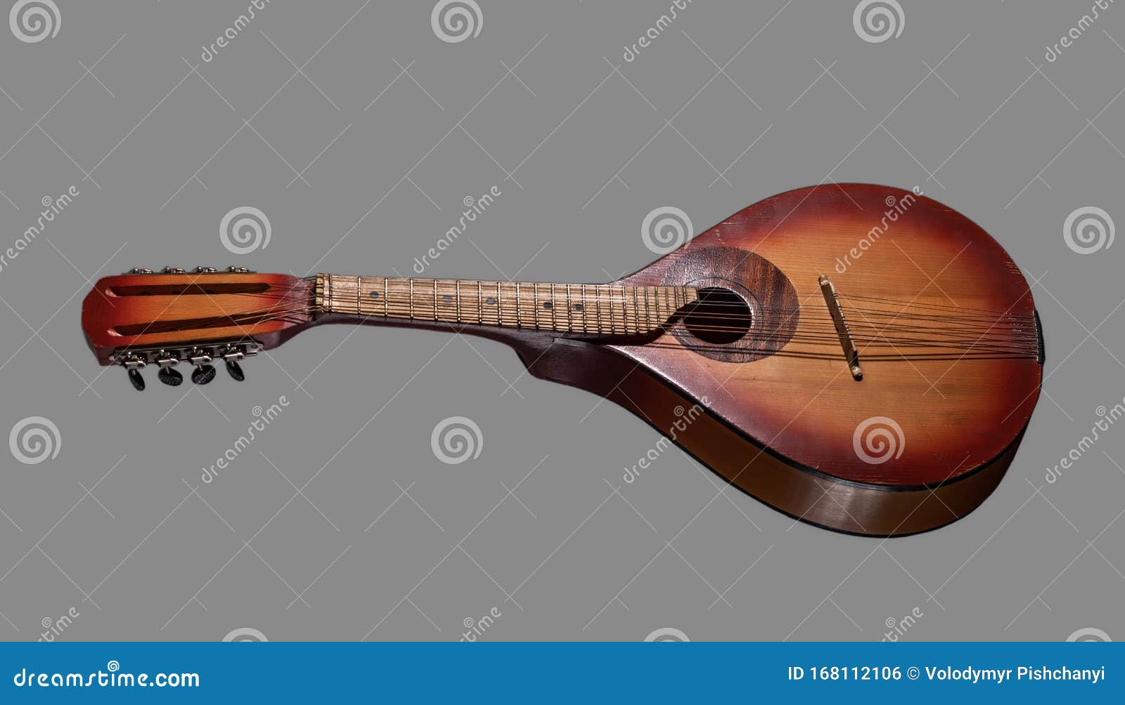 Mandolin Isolated On A White Background. Side View. Baroque String ...