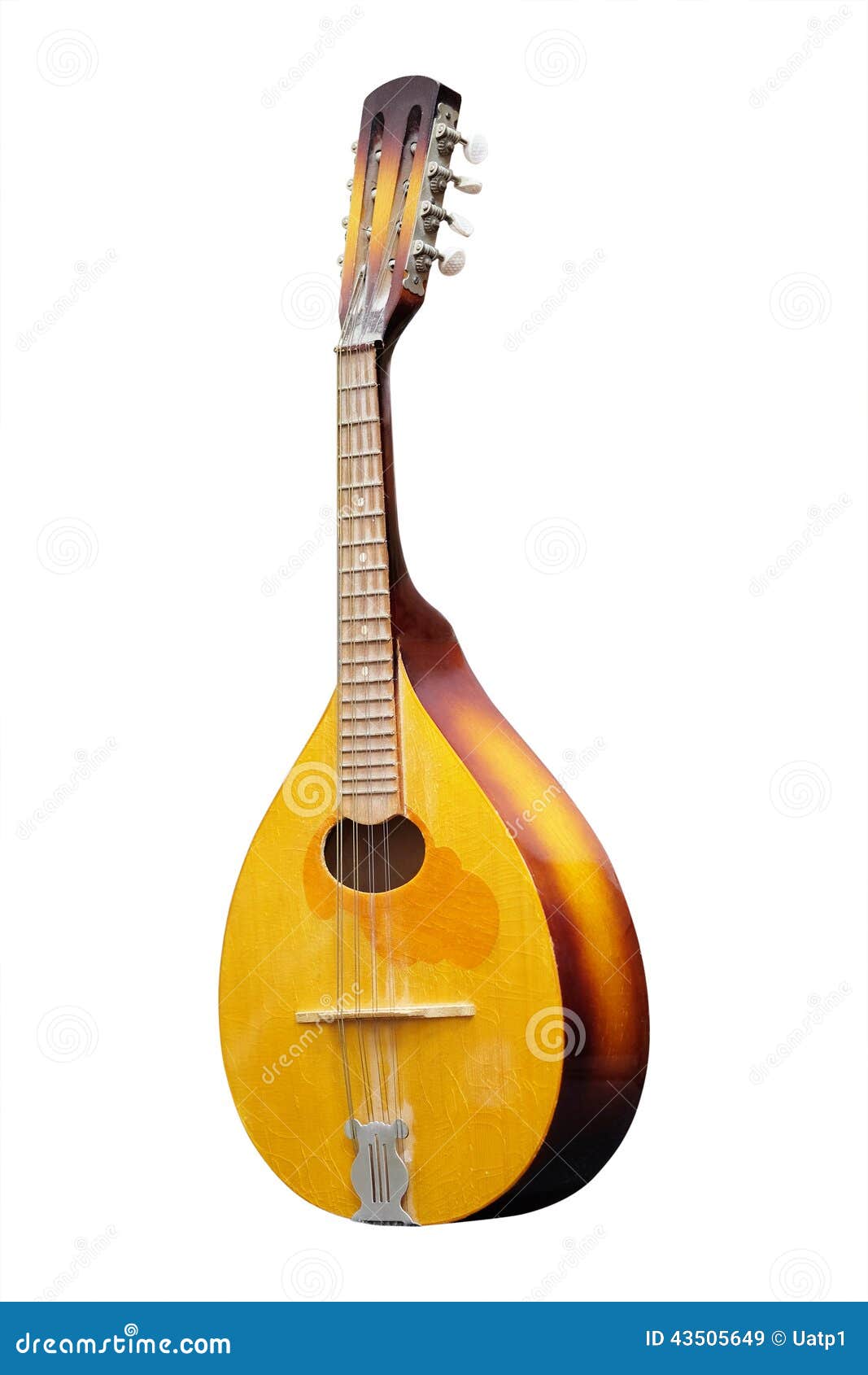 Mandolin Isolated On A White Background. Side View. Baroque String ...
