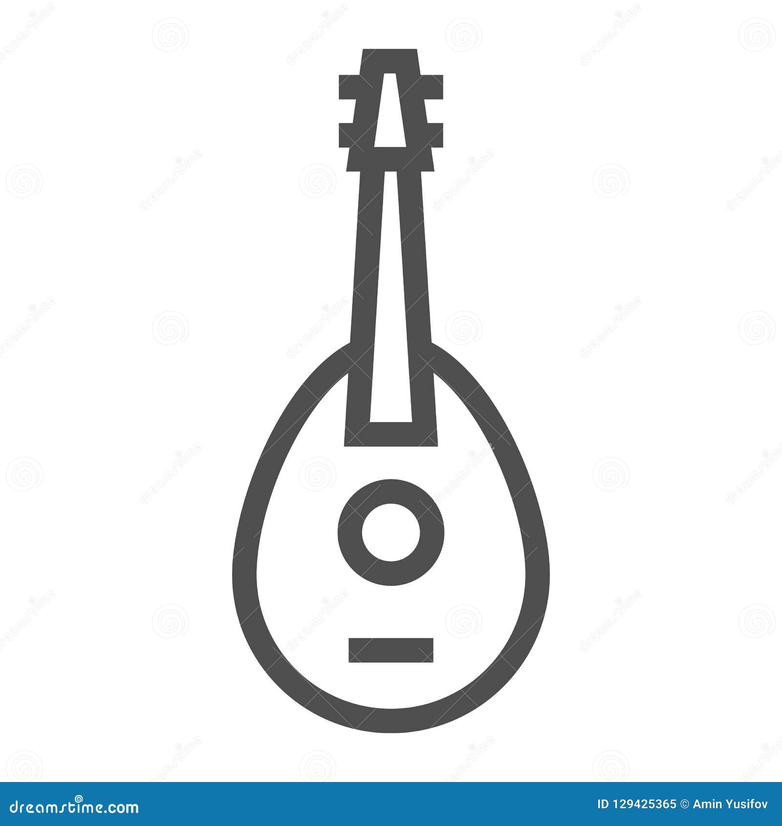 Mandolin Line Drawing Cartoon Style. String Instrument Mandolin Clipart ...