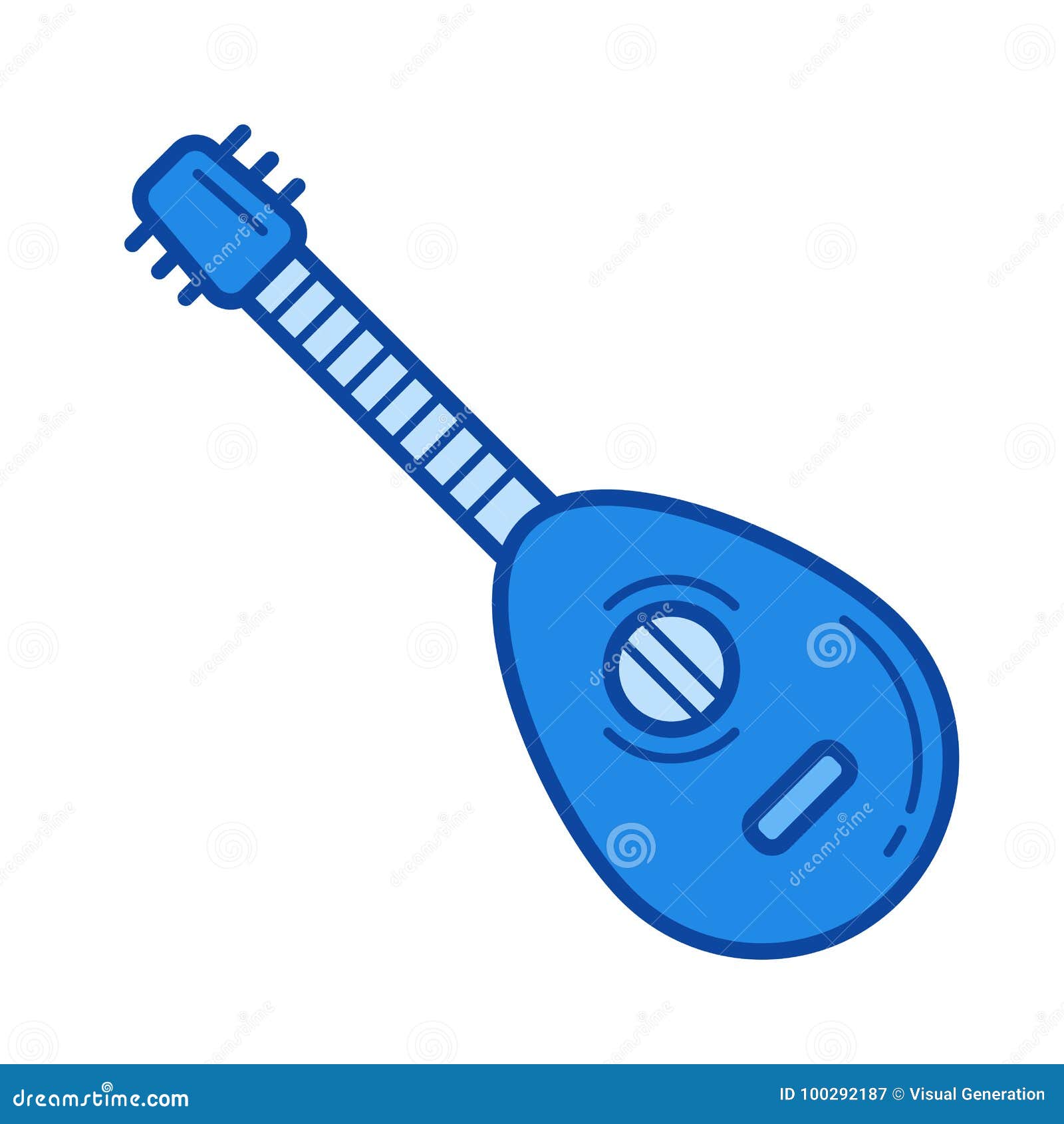 Mandolin Line Drawing Cartoon Style. String Instrument Mandolin Clipart ...