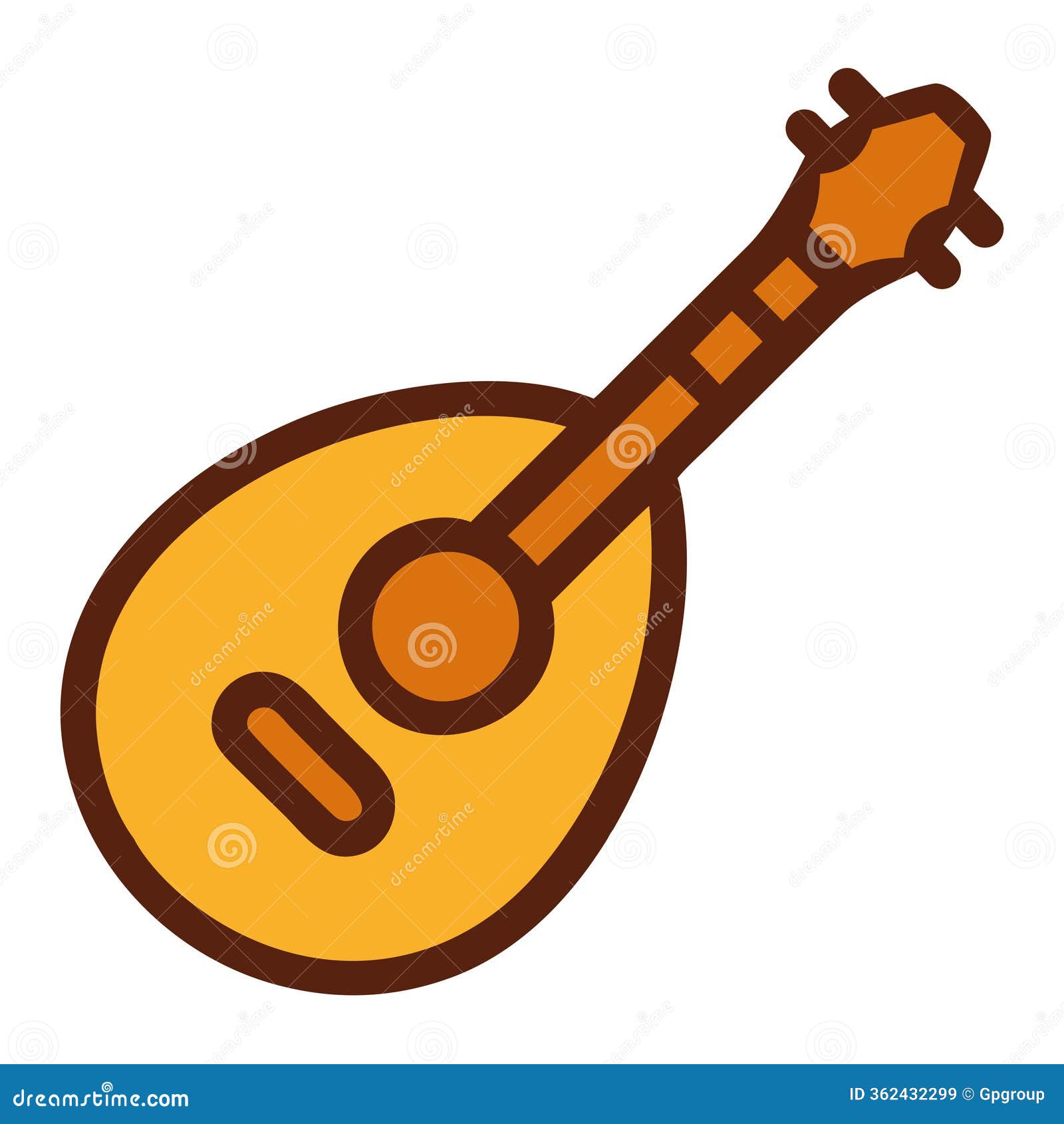 Mandolin music instrument stock illustration. Illustration of vibrant ...