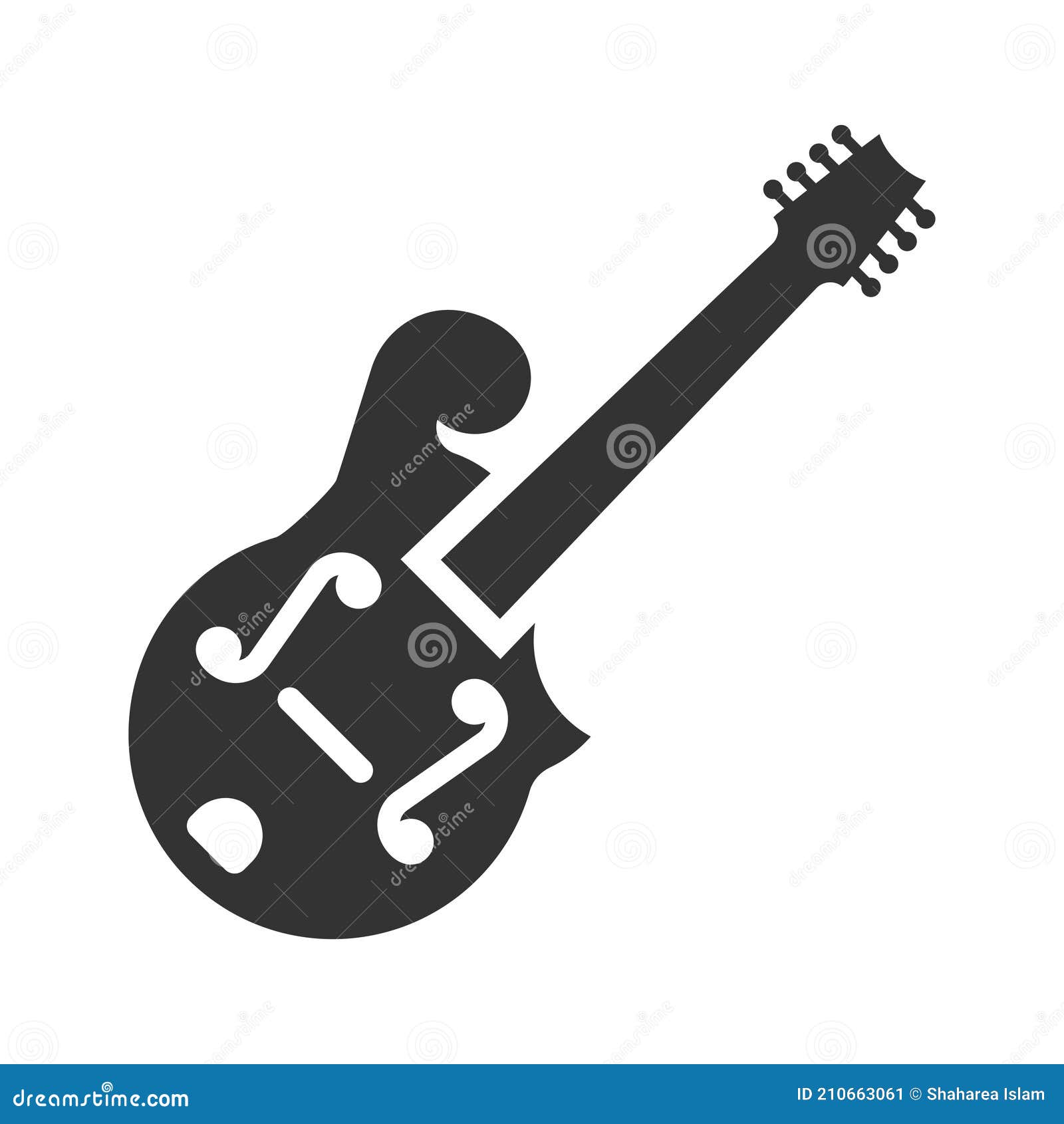 Mandolin Musical Instrument Icon Stock Vector - Illustration of musical ...