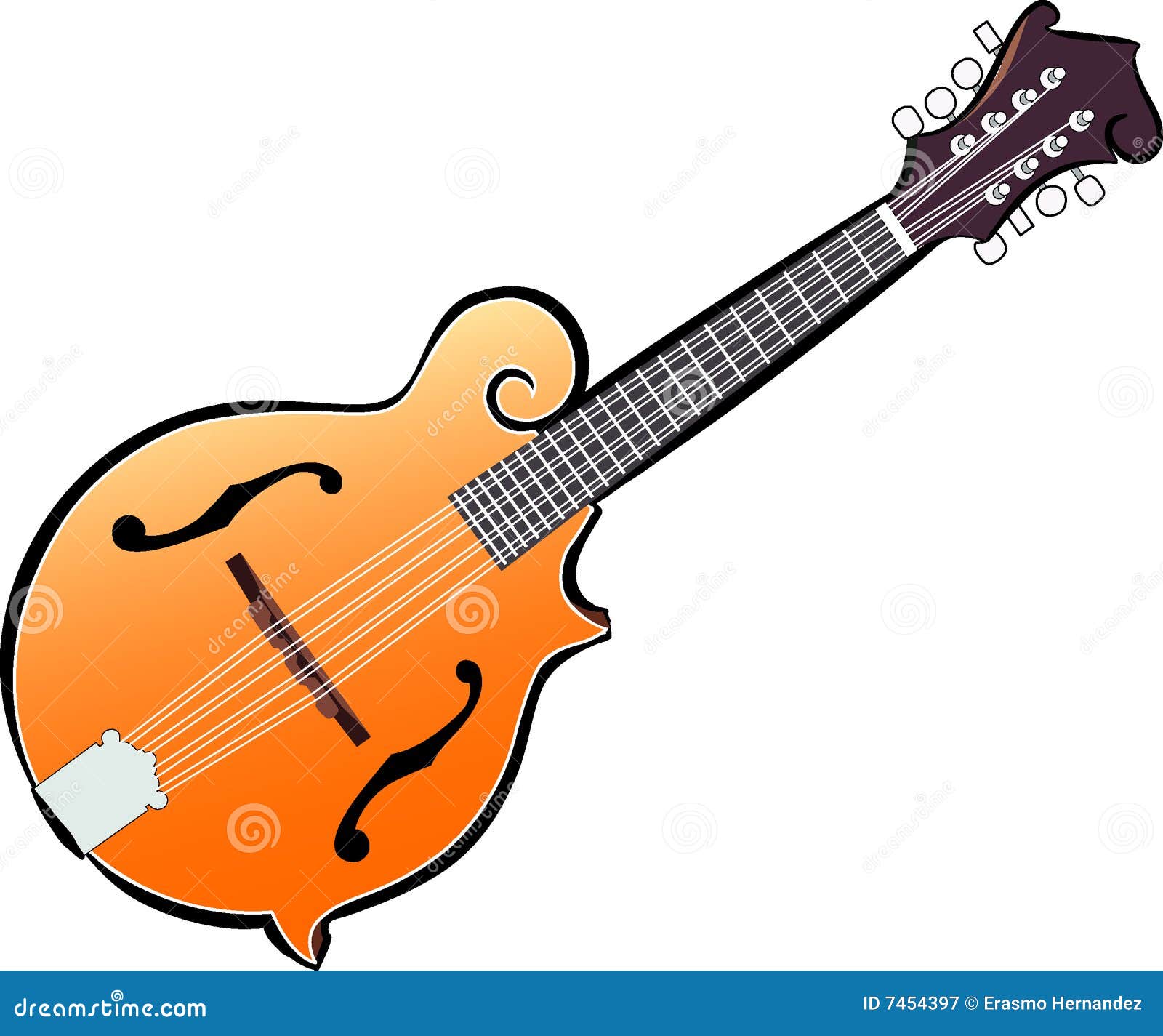 Mandolina stock de ilustración. Ilustración de hierba - 7454397