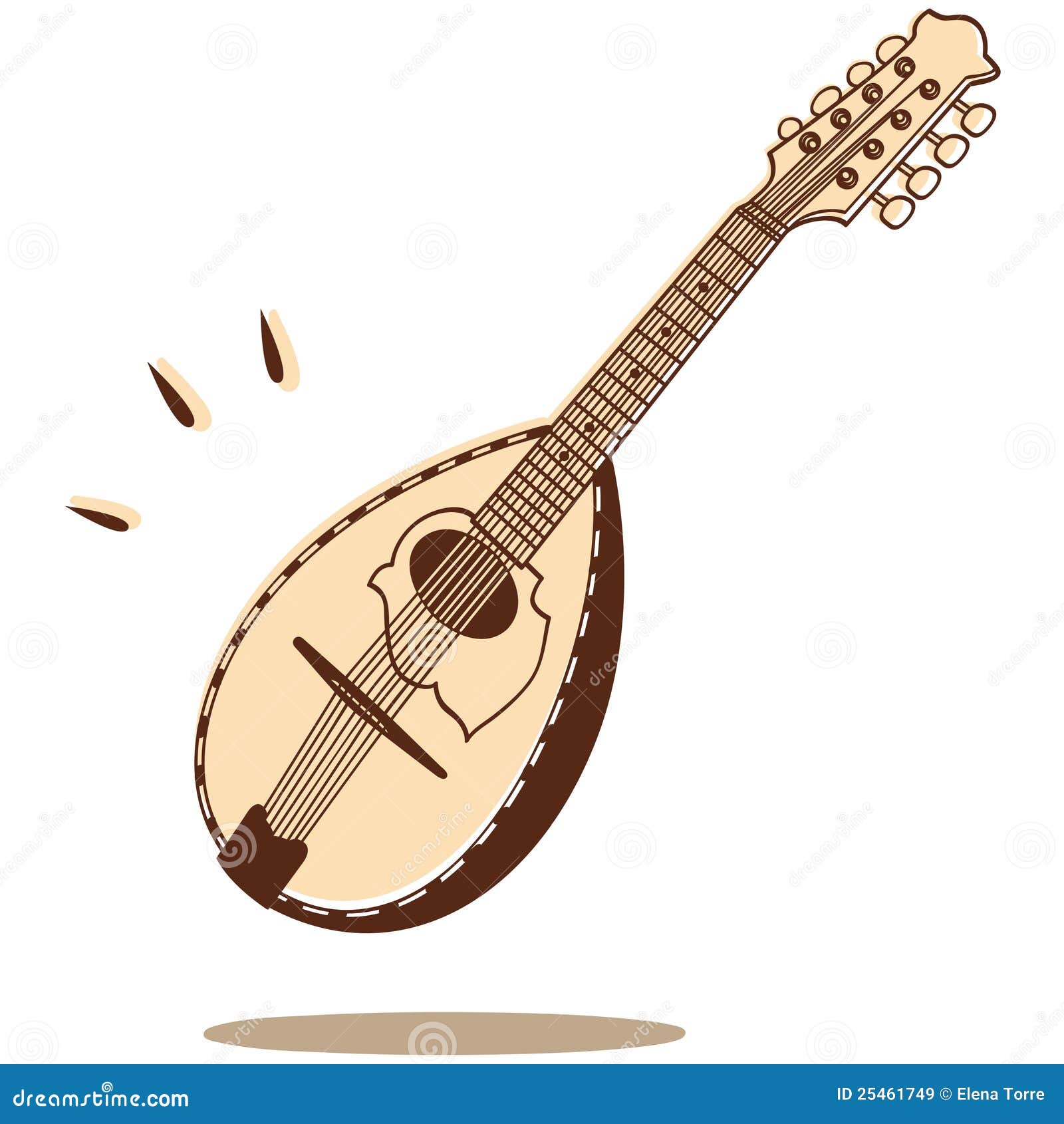 Mandoline vektor abbildung. Illustration von musiker - 25461749